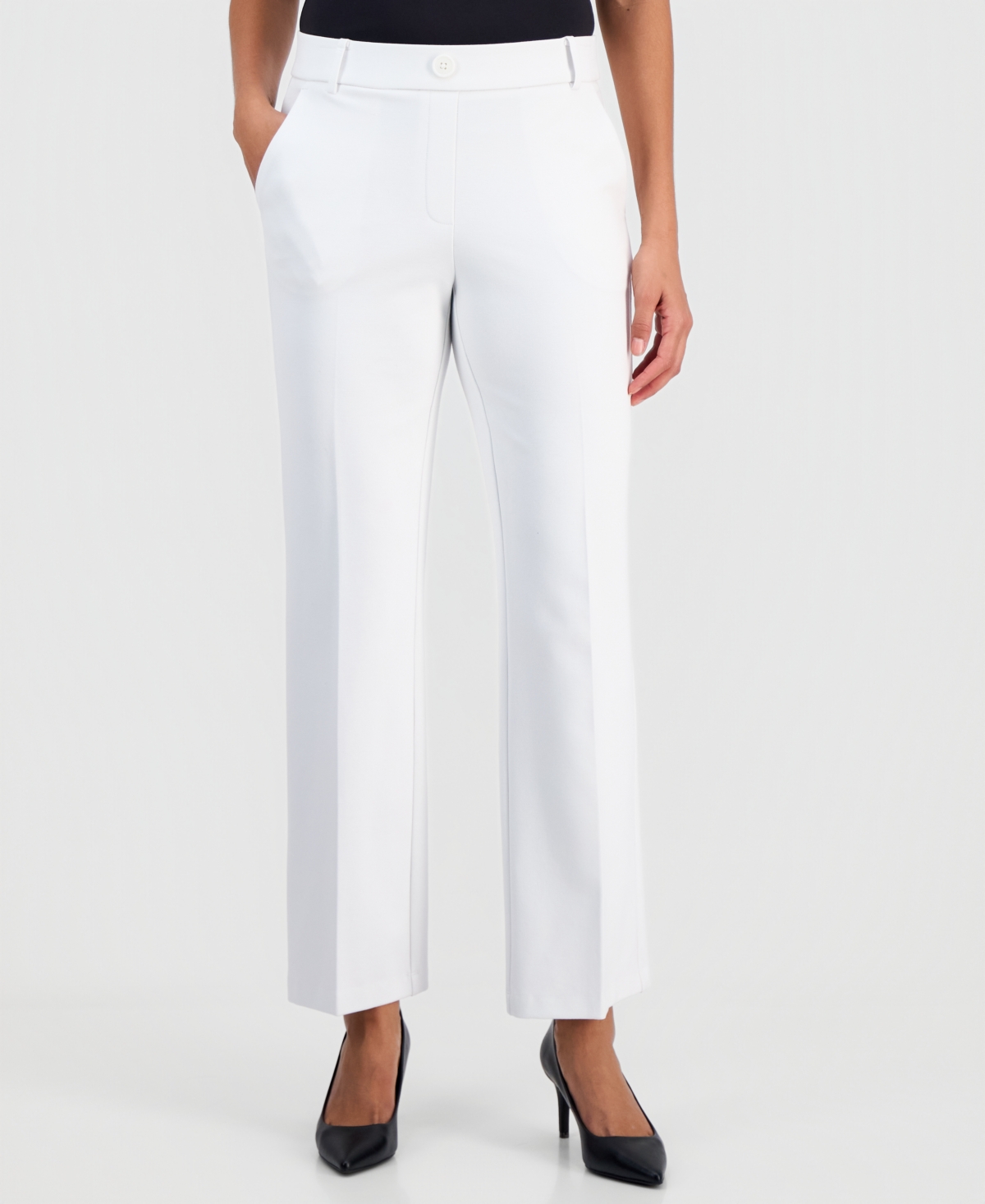 Click here for Kasper Womens Mid-Rise Pull-On Straight-Leg Pants... prices