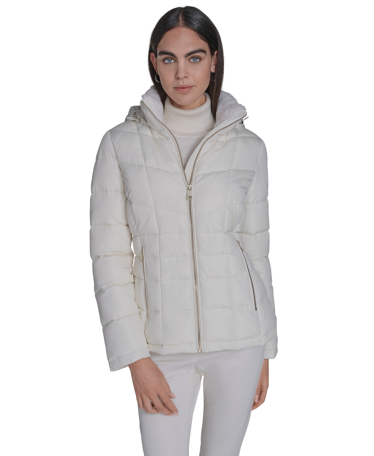 Click here for Calvin Klein Womens Stand Collar Lined Puffer Jack... prices