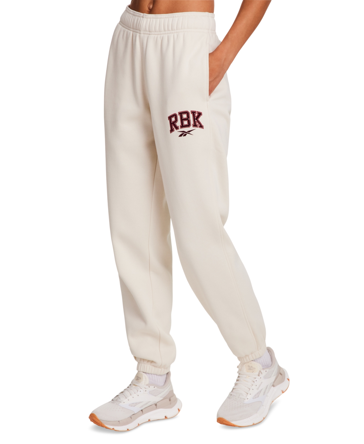 Click here for Reebok Womens Relaxed Varsity Joggers - Alabaster prices