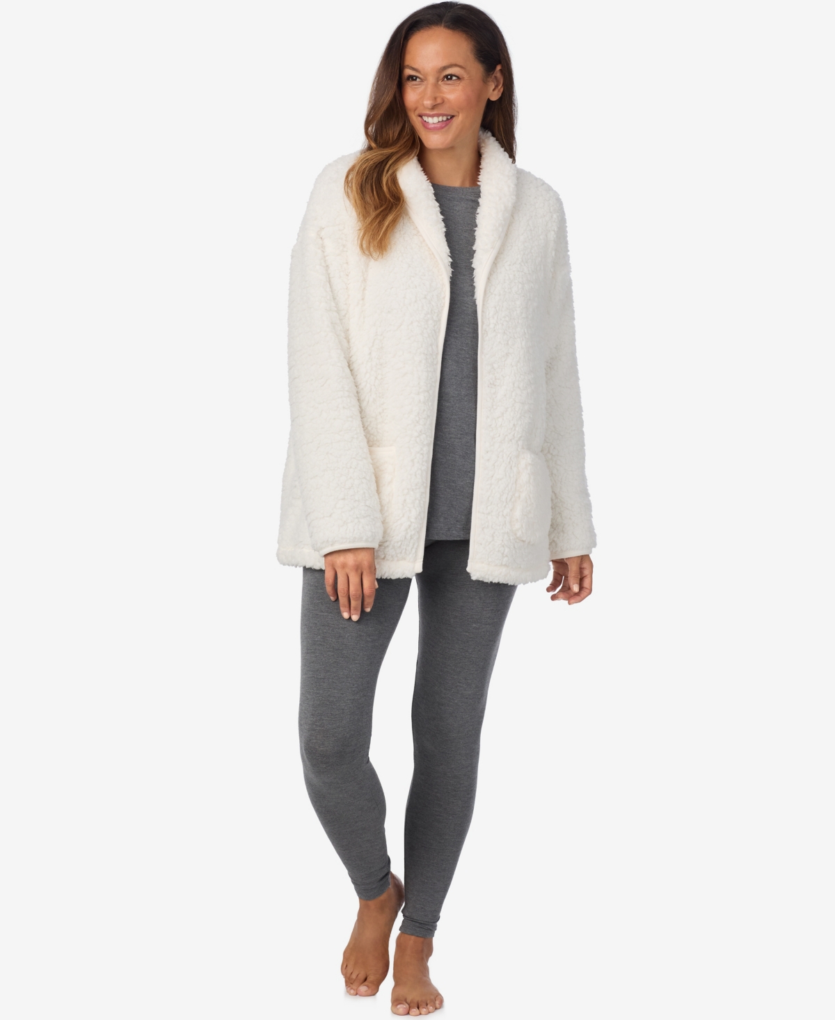 Click here for Cuddl Duds Womens Long Sleeve Cardigan - Ivory prices