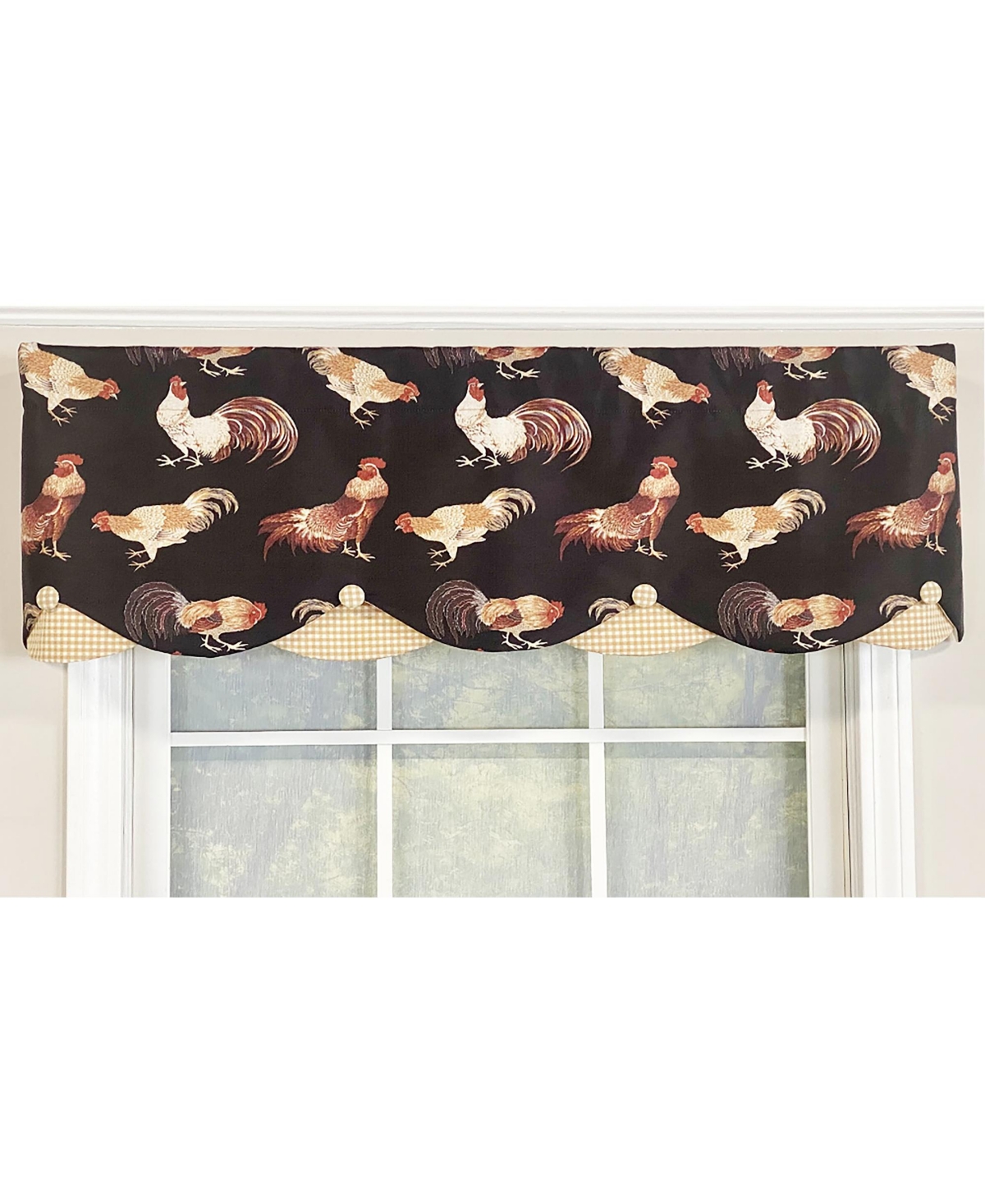 Click here for Cockadoodle Petticoat 3" Rod Pocket Window Va... prices