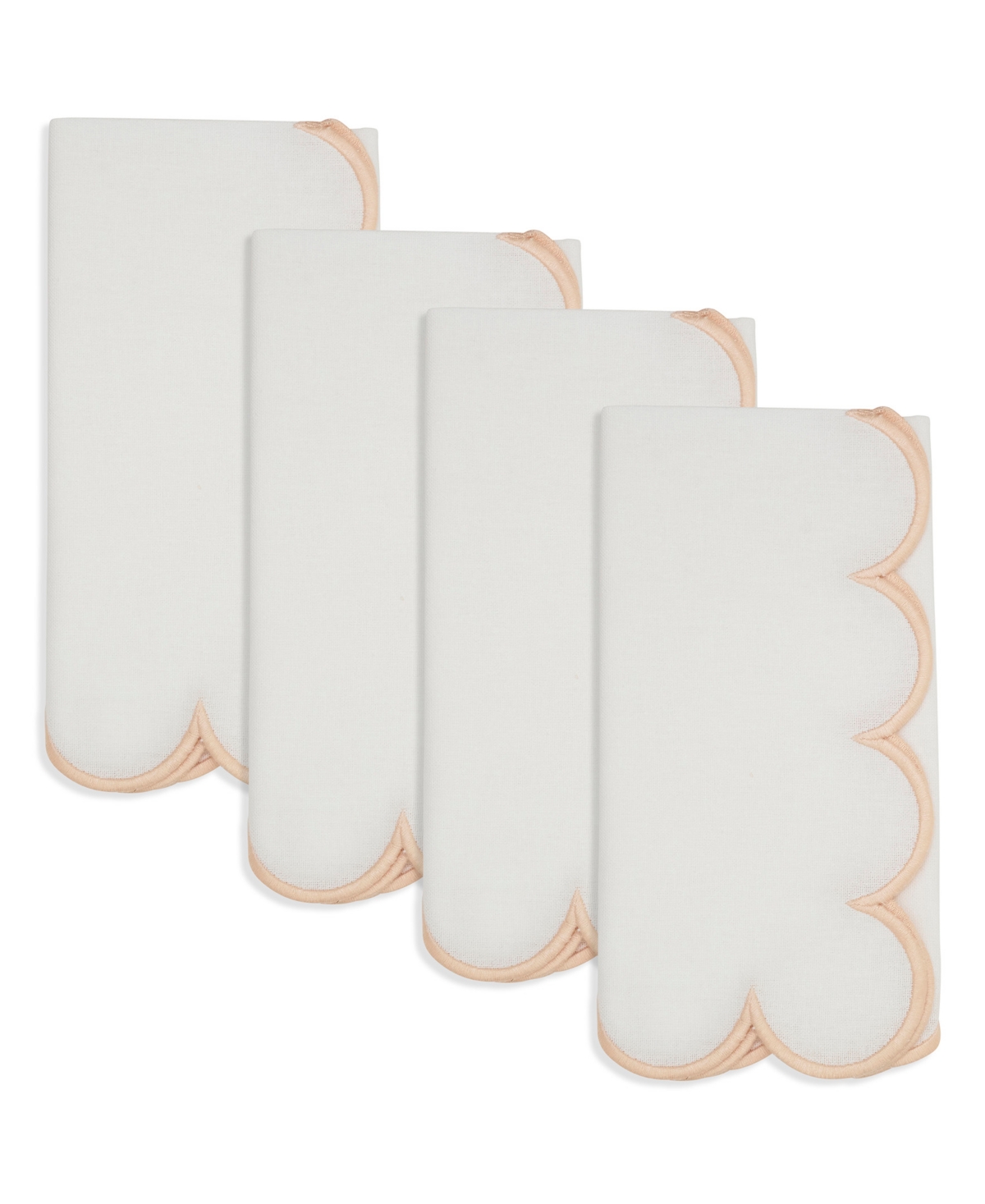 Click here for Saro Lifestyle Scalloped Hem Napkin  Set of 4 - Bl... prices