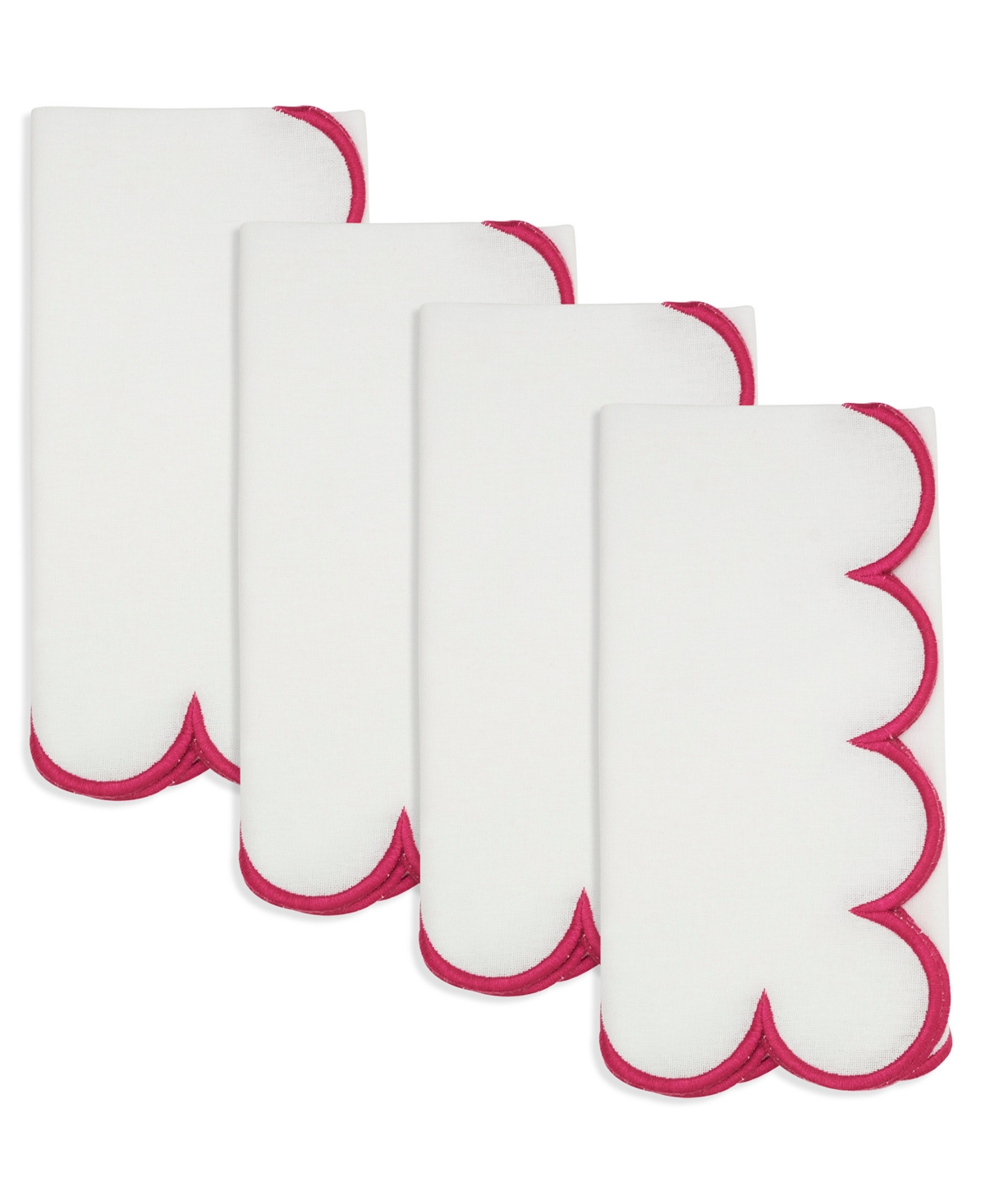 Click here for Saro Lifestyle Scalloped Hem Napkin  Set of 4 - Fu... prices