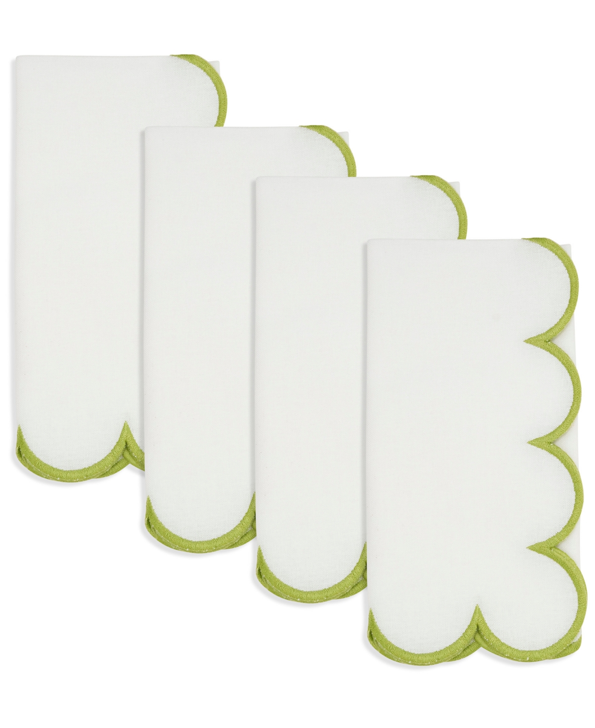 Click here for Saro Lifestyle Scalloped Hem Napkin  Set of 4 - Ki... prices