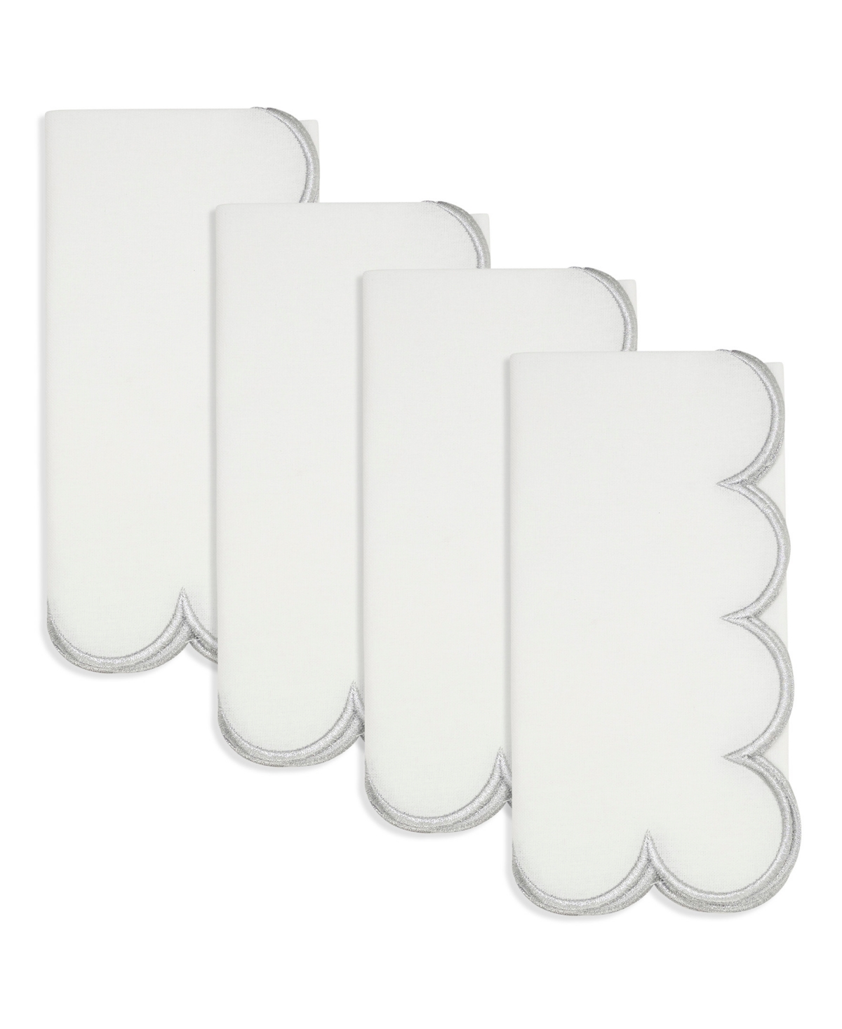 Click here for Saro Lifestyle Scalloped Hem Napkin  Set of 4 - Si... prices