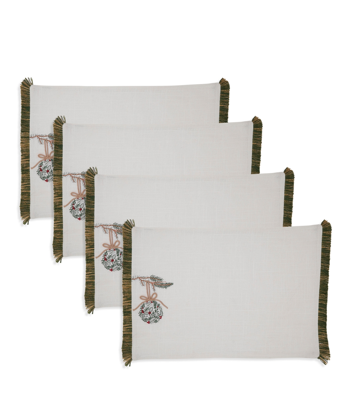 Click here for Saro Lifestyle Ornament Placemat  Set of 4 - Ivory prices