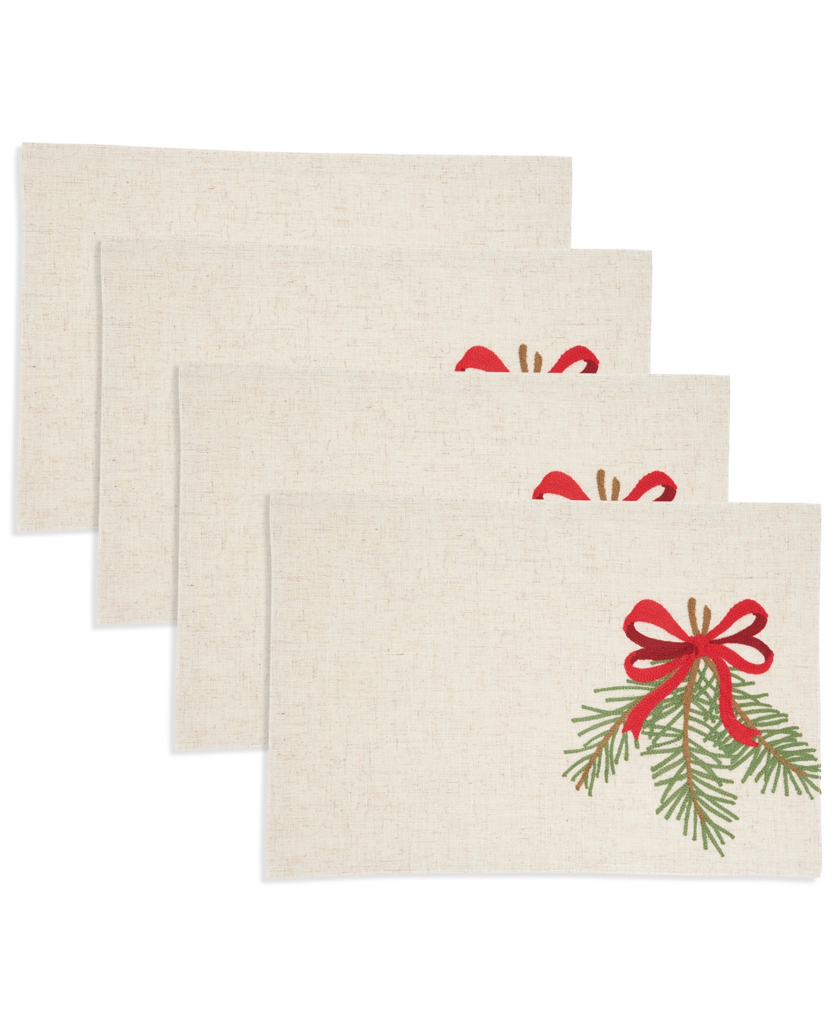 Click here for Saro Lifestyle Linen Blend Frosted Pine Placemat... prices