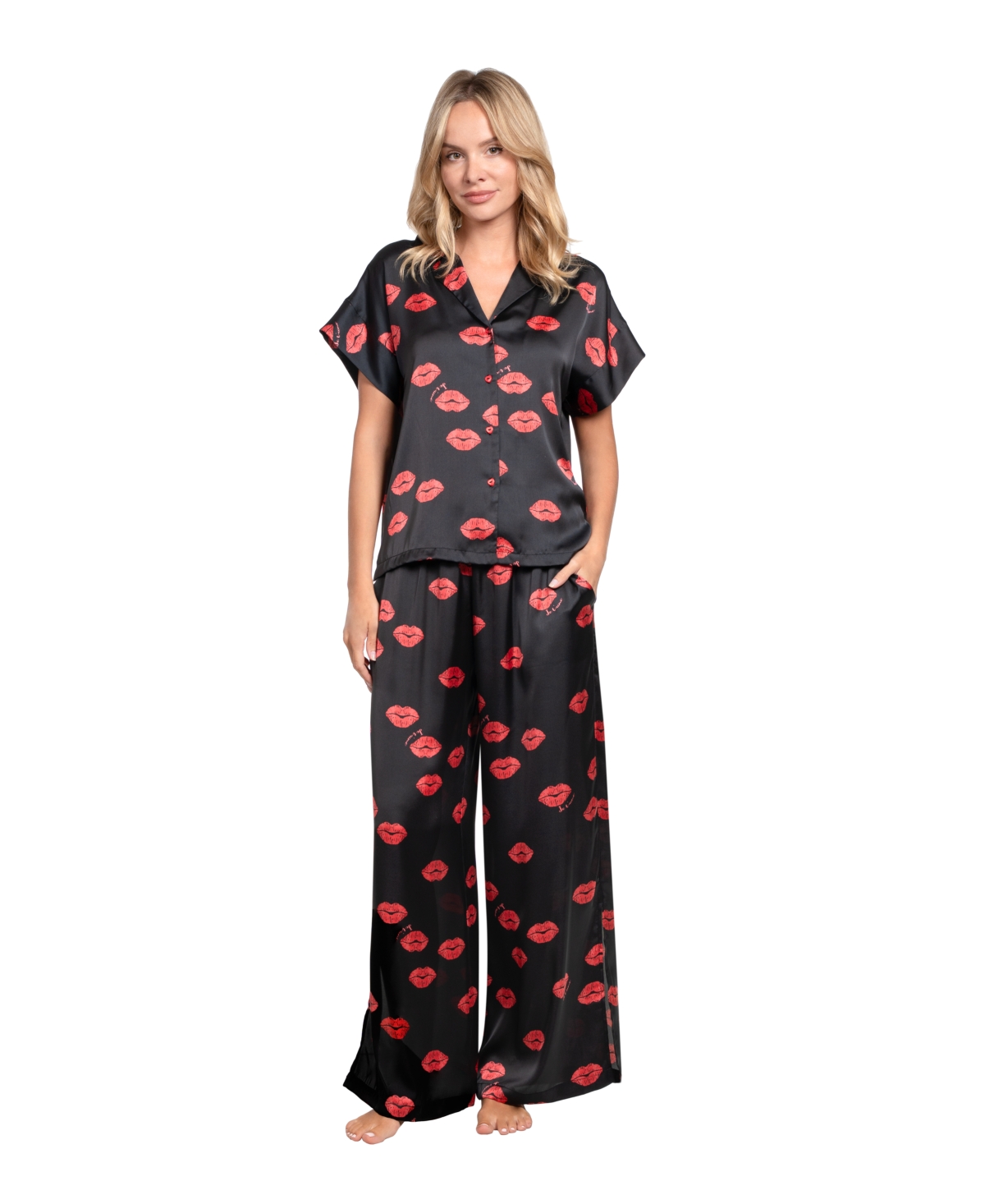Click here for Midnight Bakery Womens Sleepwear Cosmic Satin Pj S... prices