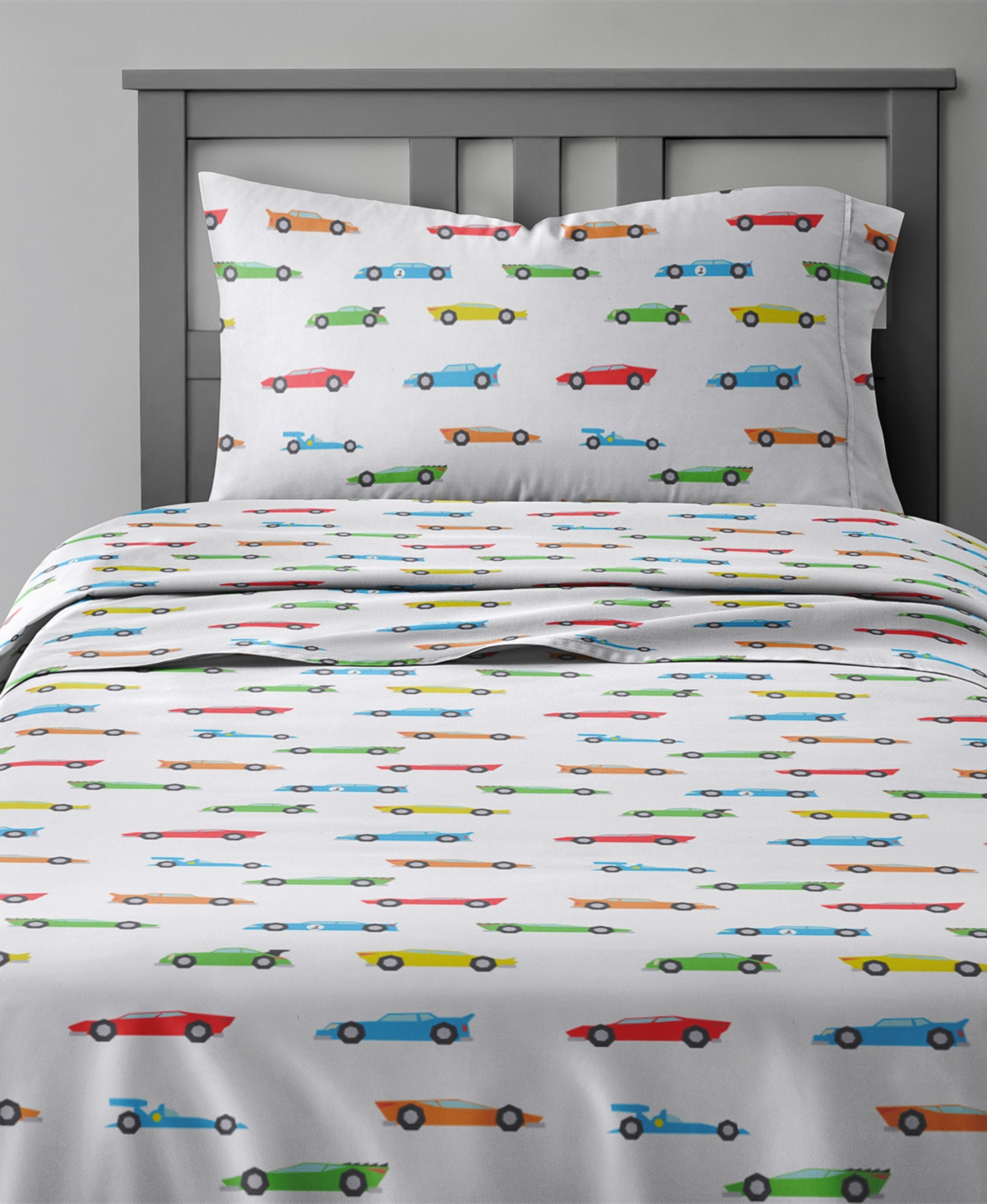 Click here for Kids 3 Piece Microfiber Sheet Set - Twin - Racecar... prices