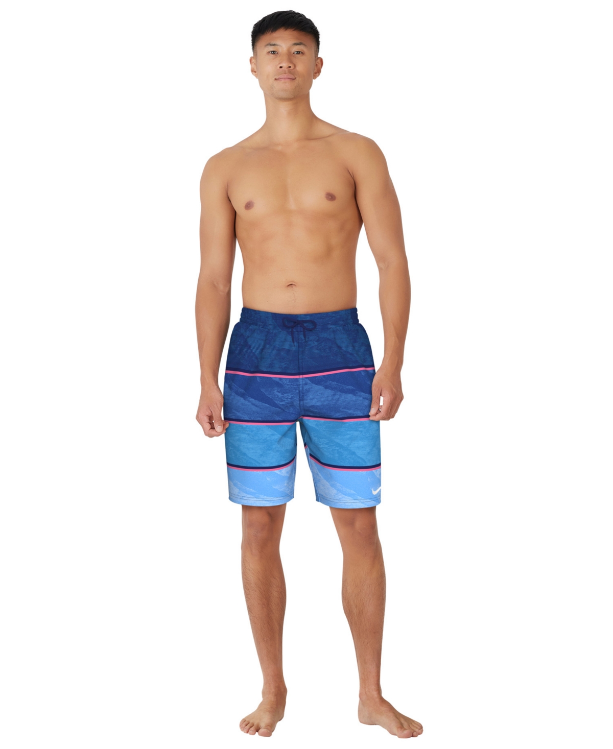 Click here for Nike Mens Striped Volley Swim Shorts - Midnight Na... prices