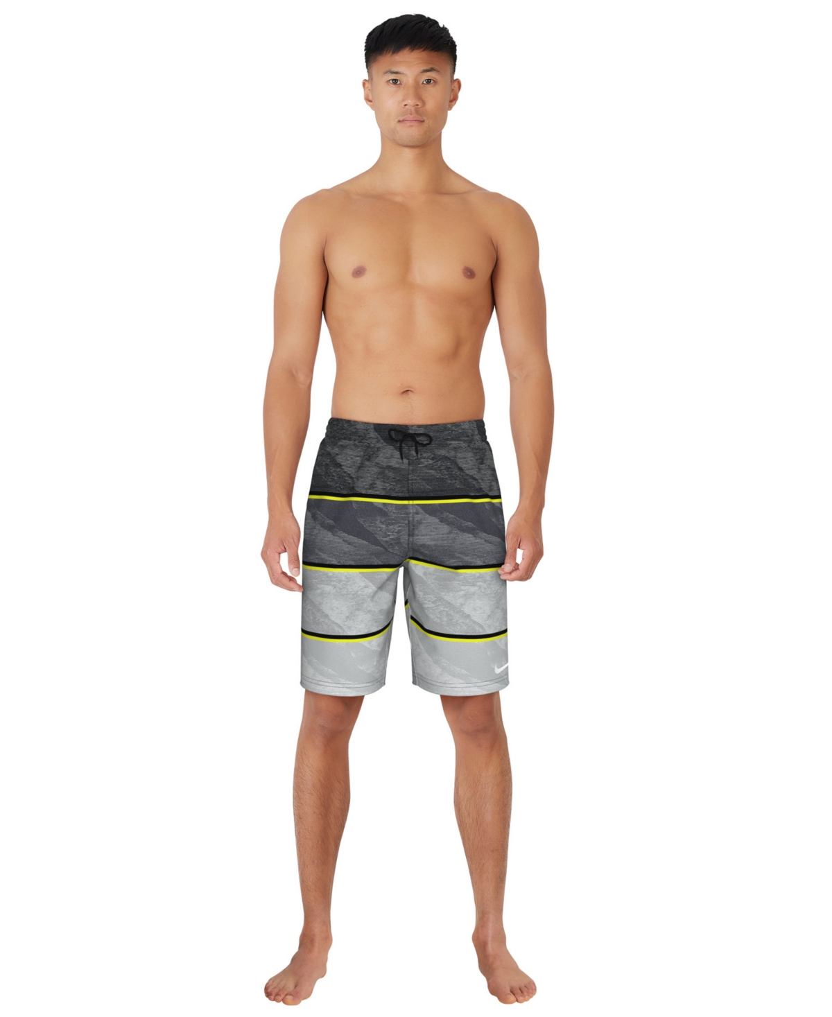 Click here for Nike Mens Striped Volley Swim Shorts - BLACK prices