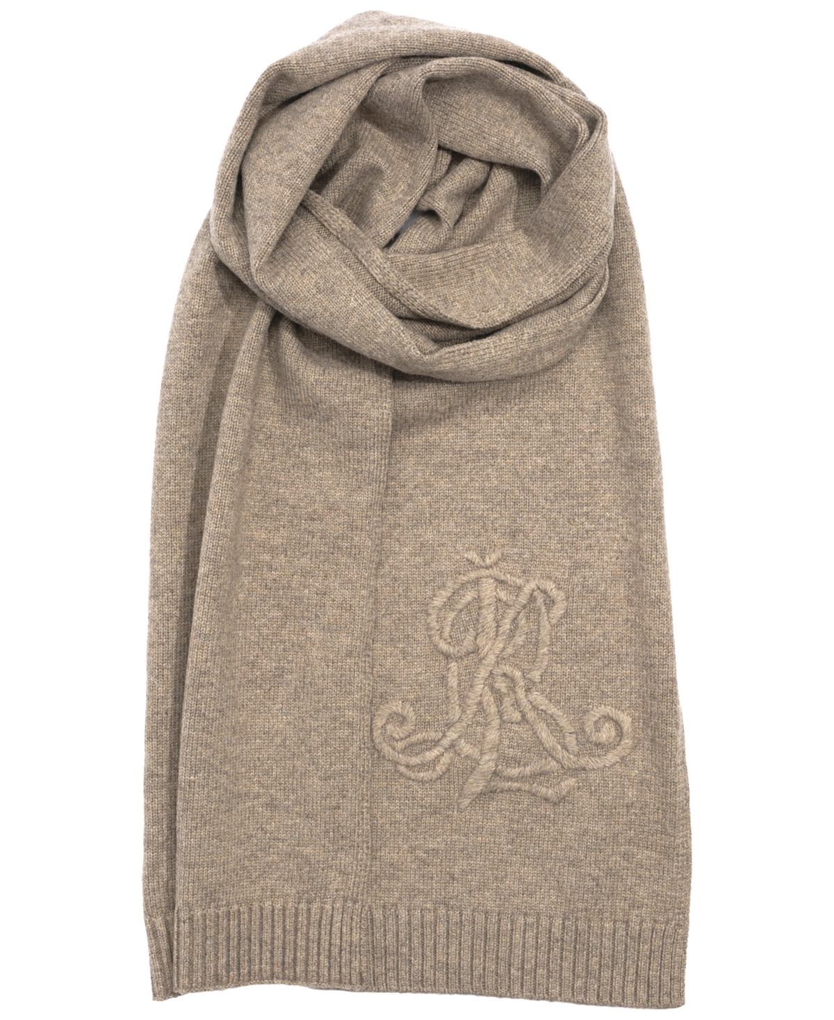 Click here for Lauren Ralph Lauren Embroidered Logo Scarf - Dark... prices