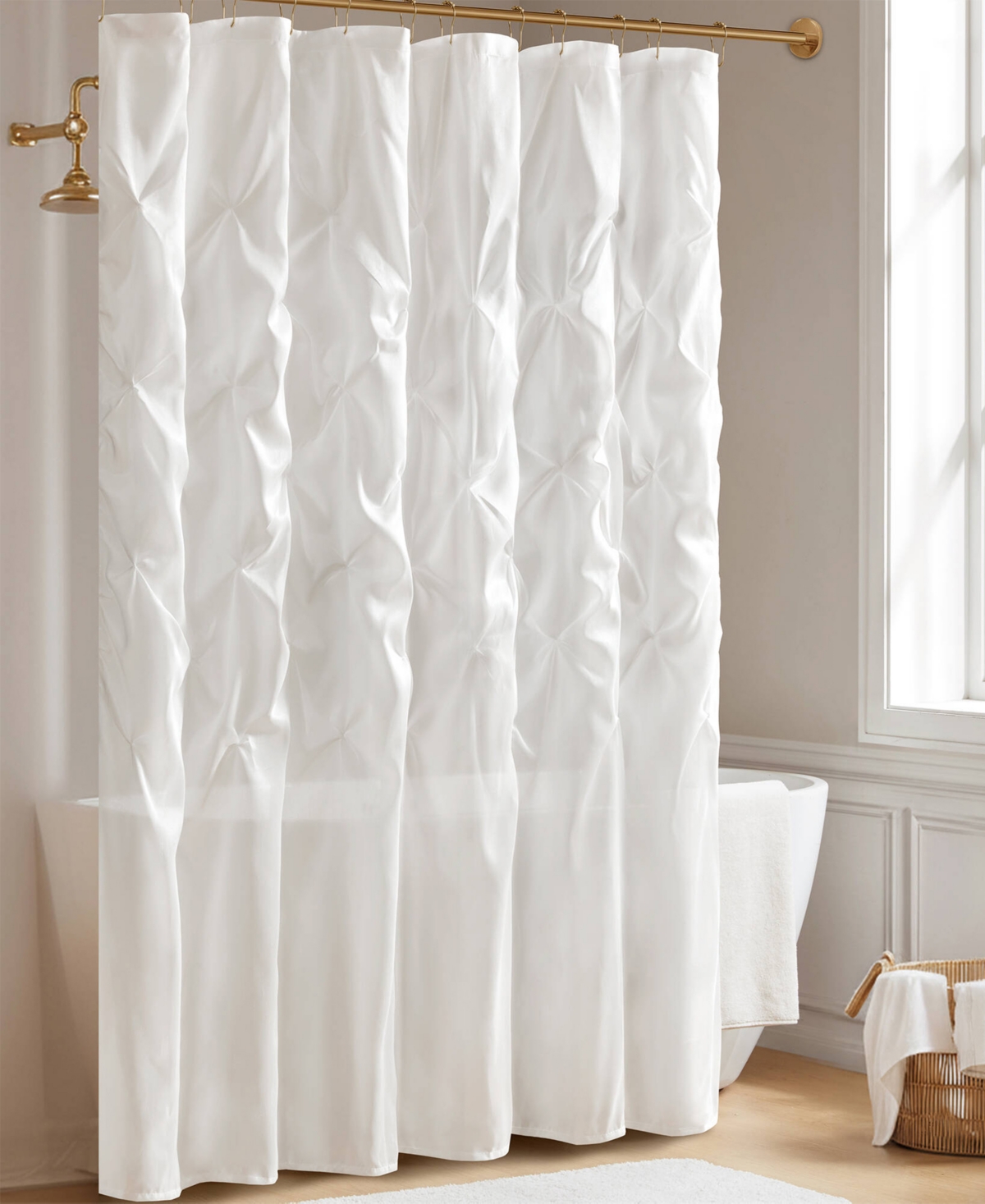 Click here for Madison Park Laurel Shower Curtain  72 x 72 - Whit... prices