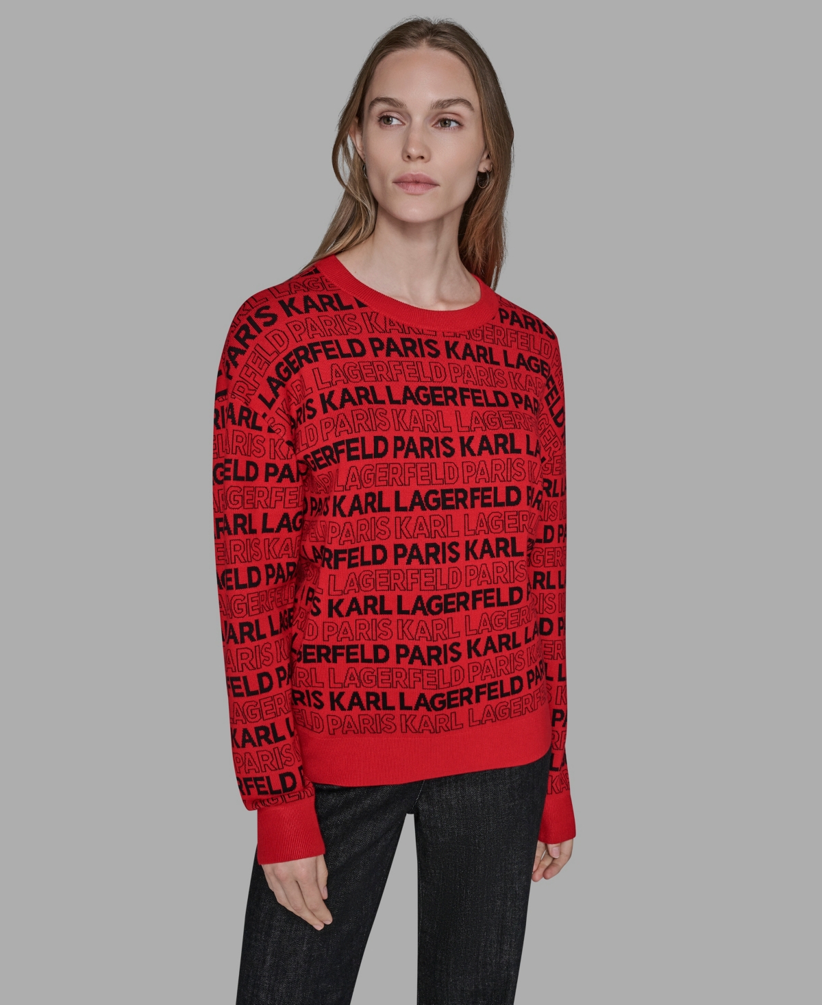 Click here for Karl Lagerfeld Paris Womens Linear Crewneck Sweate... prices