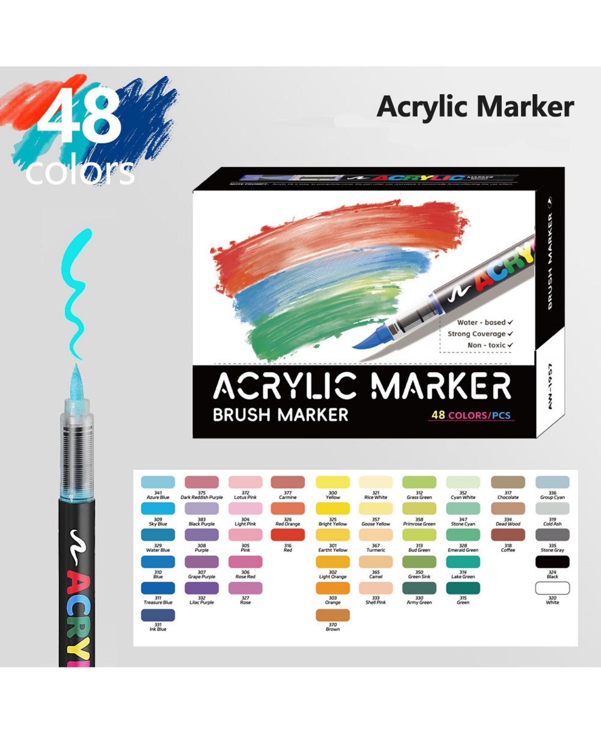 Click here for Htutwoo 48 Colors Acrylic Paint Pens  Fabric Marke... prices