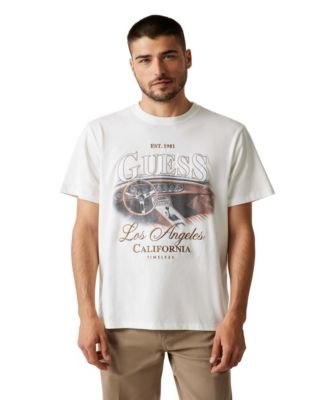 GUESS Men's Satin Patch Short-Sleeve T-Shirt - Macy's