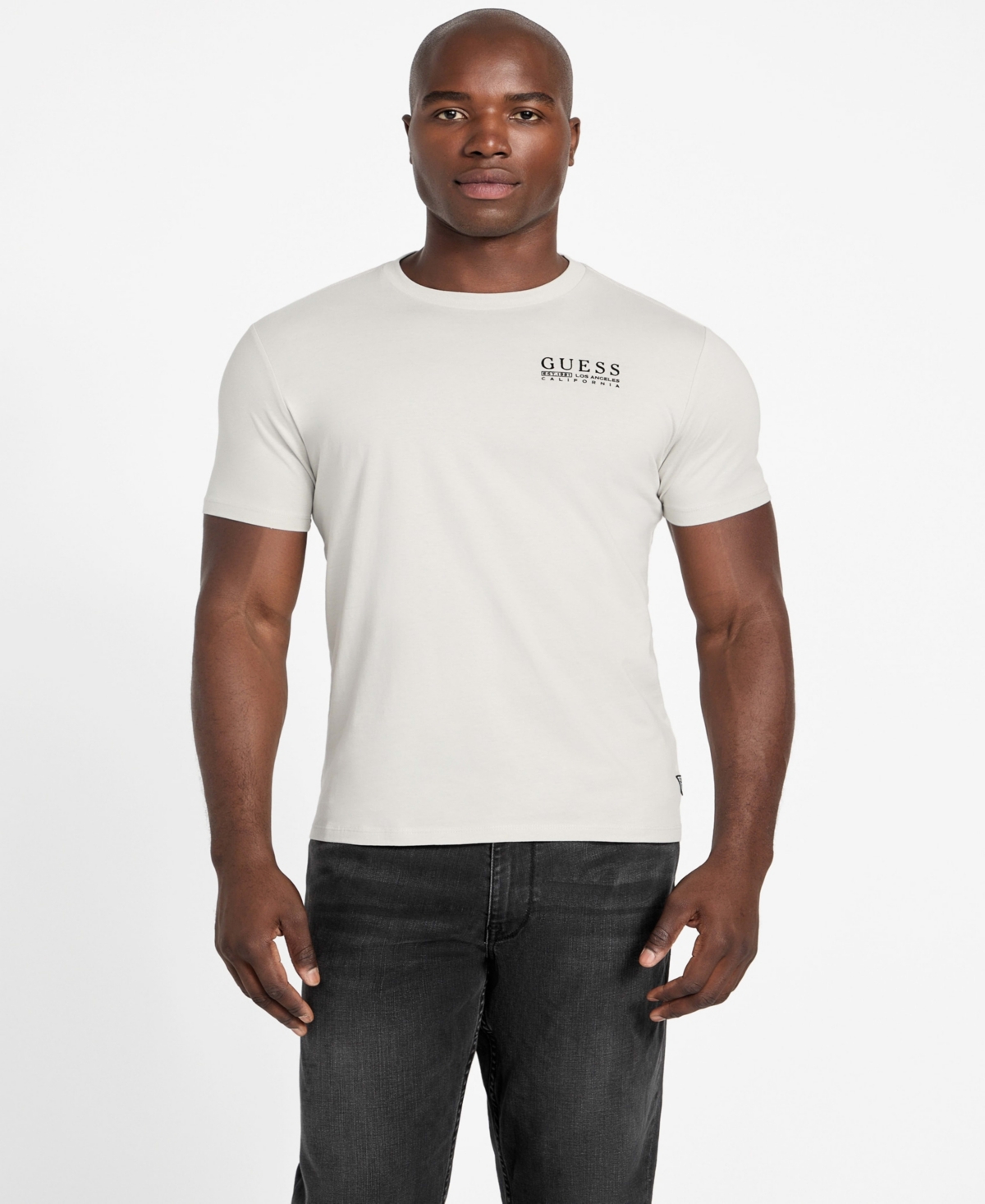 Click here for Guess Mens Cali Logo Short-Sleeve T-Shirt - White prices