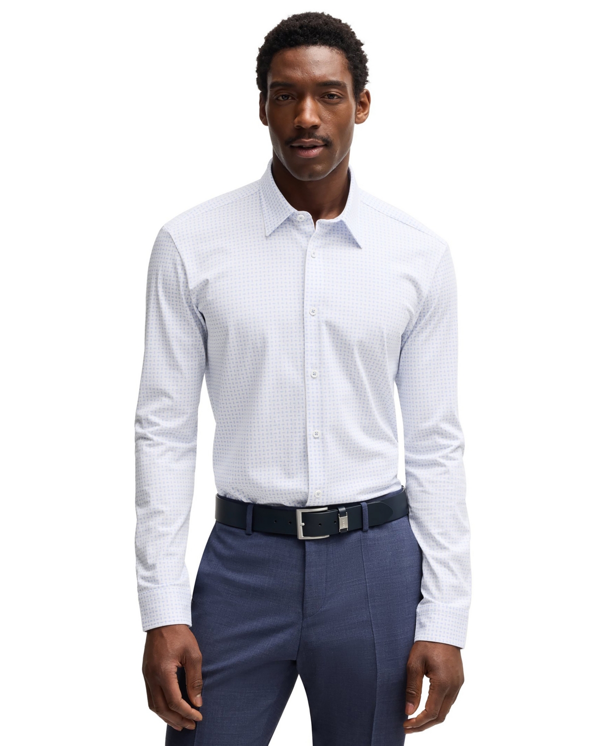 Click here for Boss by Hugo Boss Mens Printed Cotton Blend Slim-F... prices