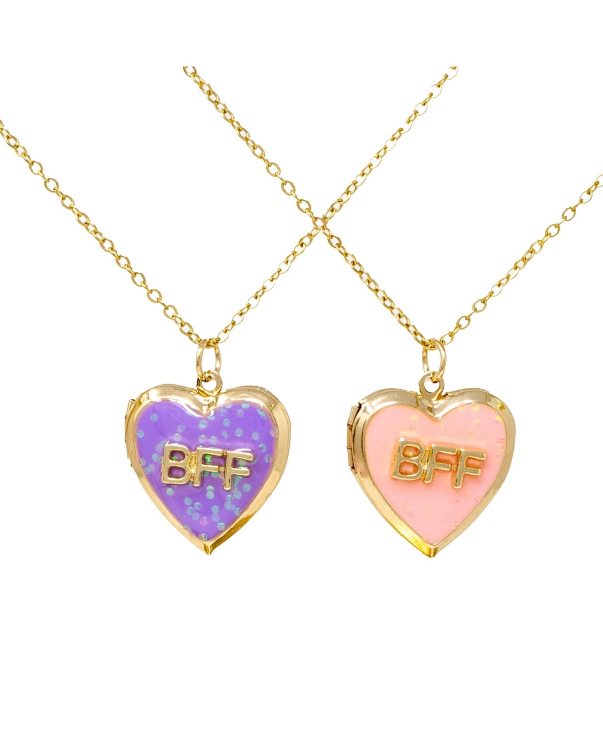 Click here for Zomi Gems Girls Bff Heart Locket Necklace Set prices