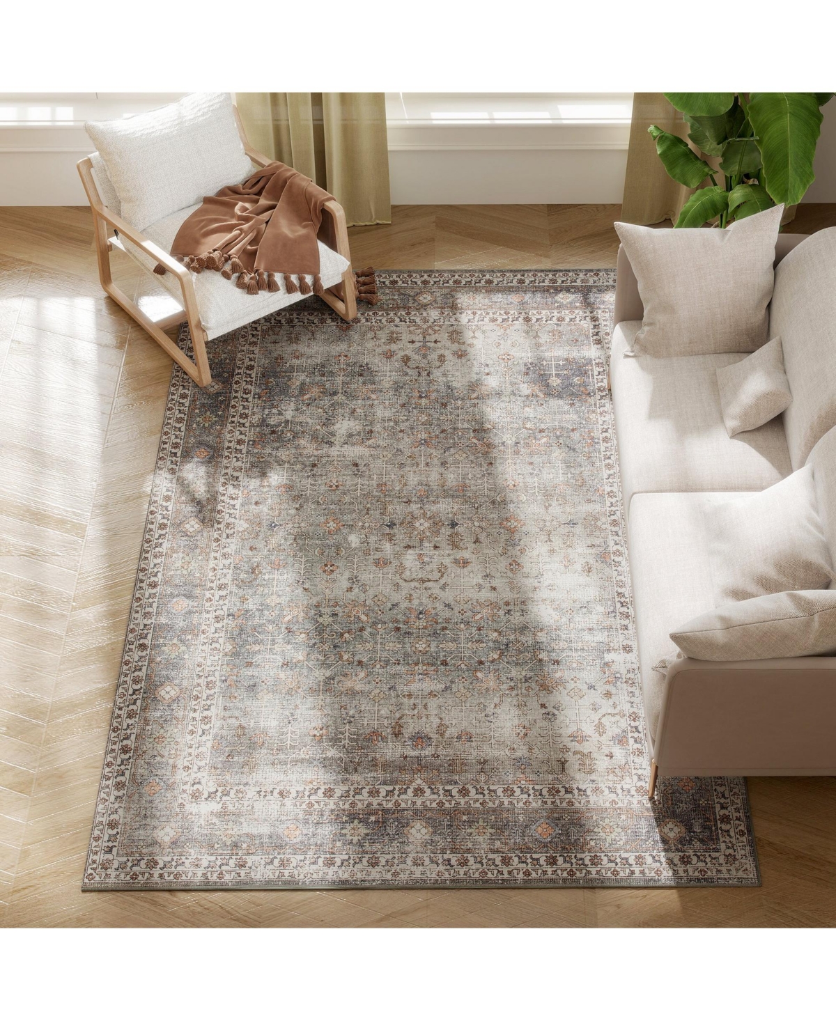 Click here for Homcom Area Rug 5x7  Machine Washable Rug for Livi... prices