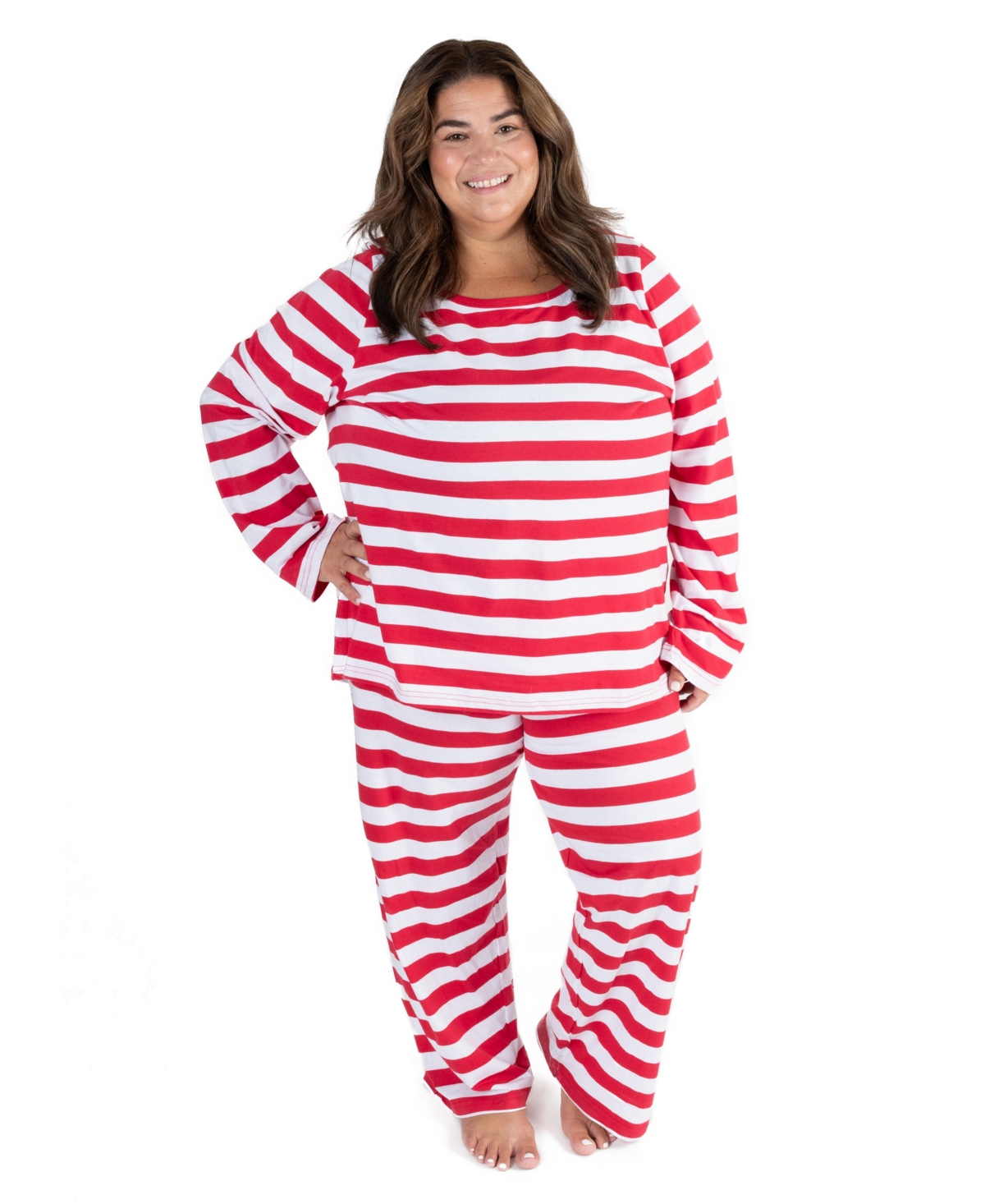 Click here for Leveret Womens Two Piece Cotton Striped Holiday Pa... prices