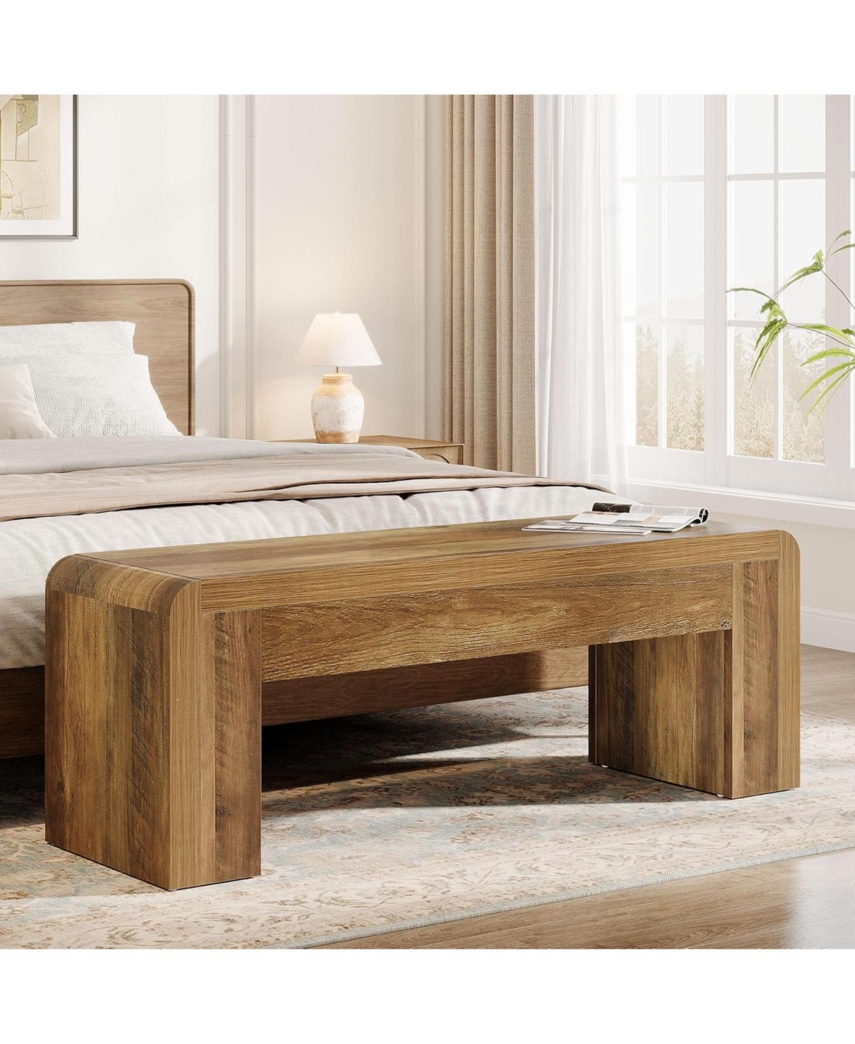 Click here for Tribesigns Farmhouse End of Bed Bench for Bedroom... prices