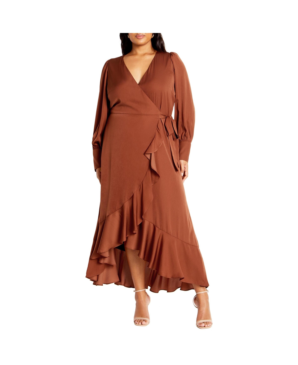 Click here for City Chic Plus Size Oki Maxi Dress - Copper prices
