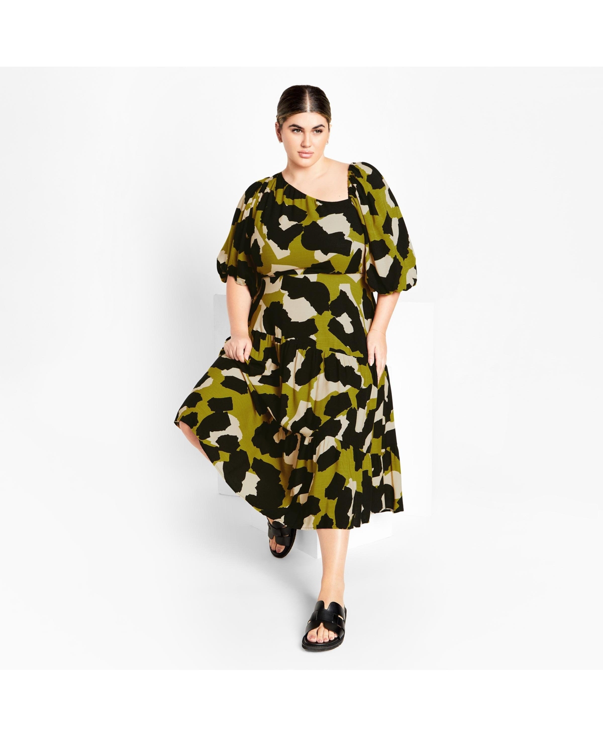 Click here for City Chic Womens Aria Print Dress - Print prices