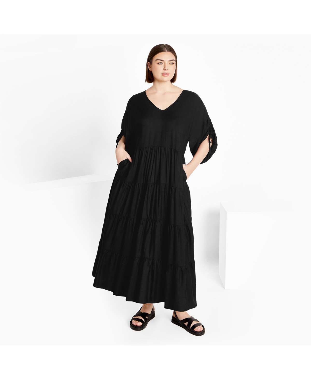 Click here for City Chic Womens Jossie Dress - Black prices