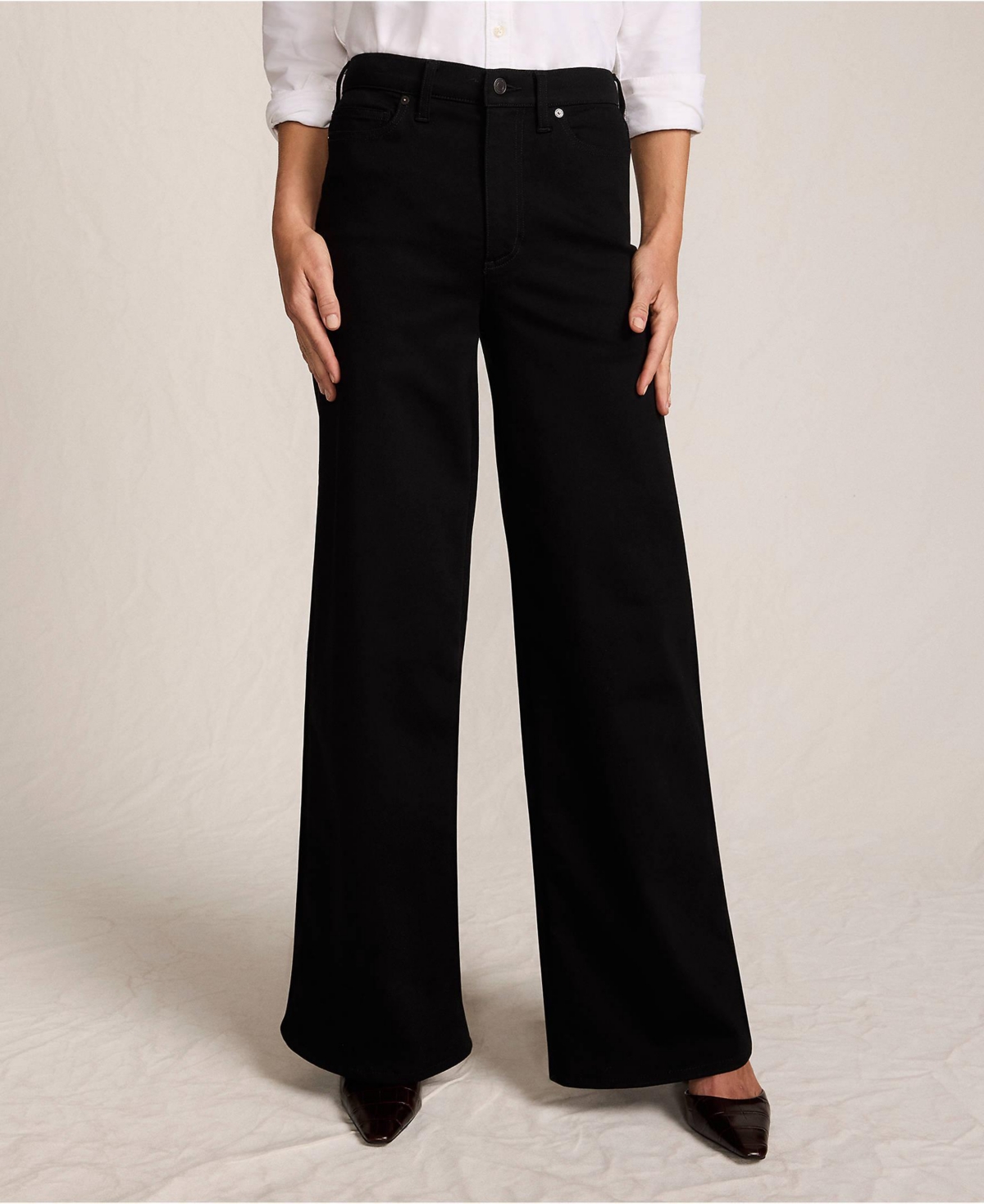 Click here for Lands End Womens Denim High Rise Extra Wide Leg Je... prices