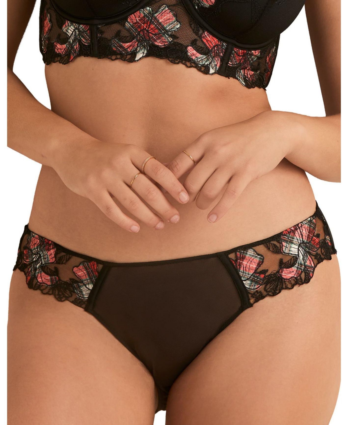 Click here for Adore Me Womens Carole Bikini Panty - Plaid black prices