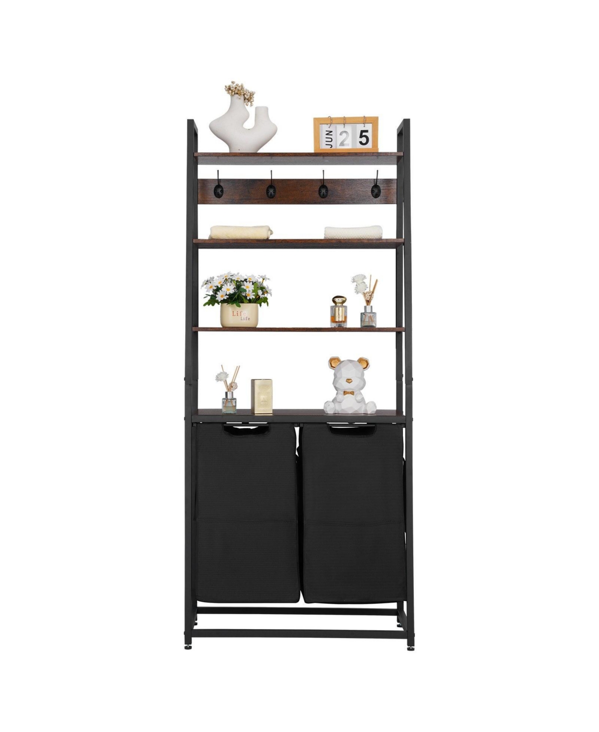 Click here for Slickblue Laundry Hamper with 4 Tiers  2 Compartme... prices