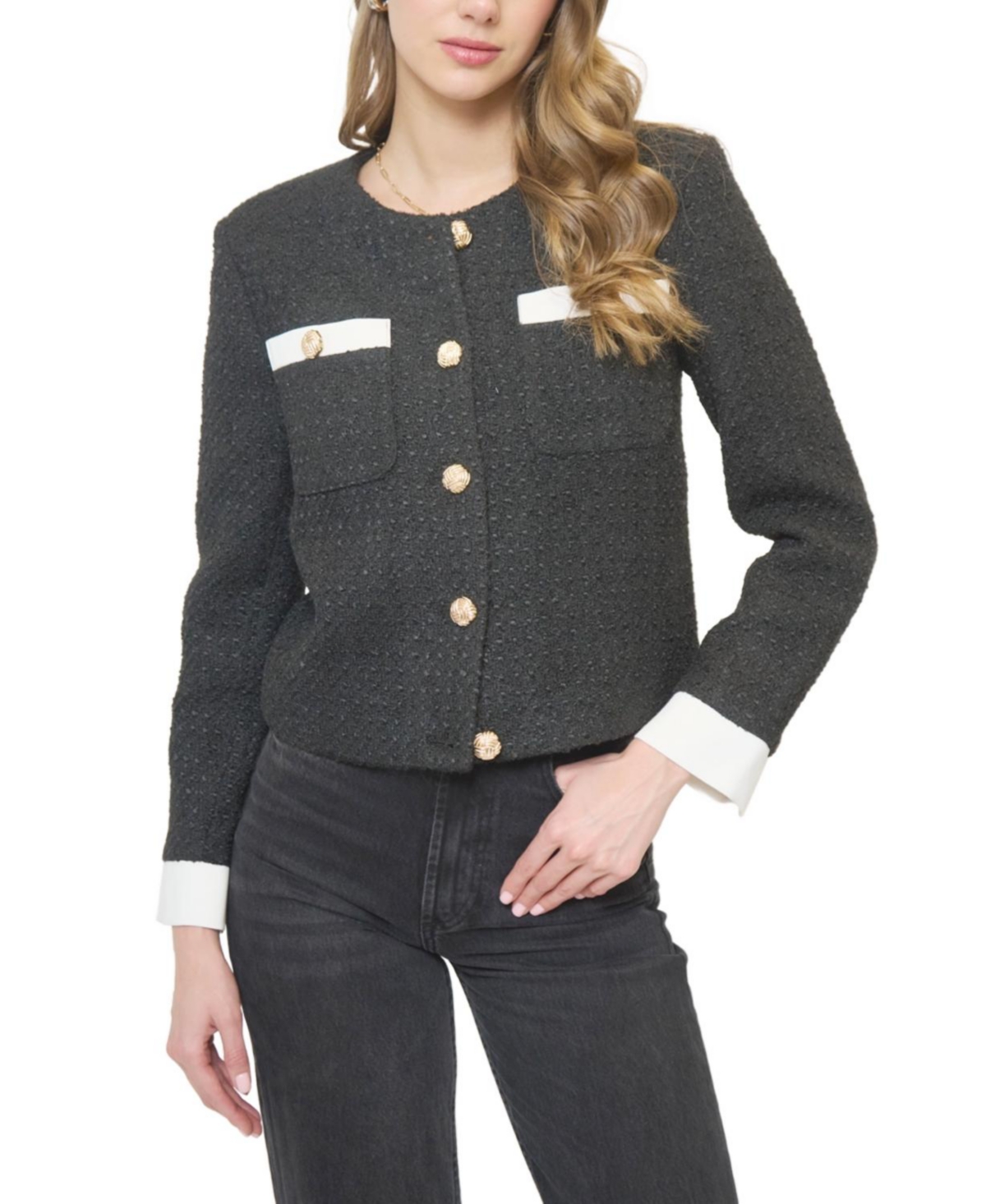 Click here for Central Park West Womens Daphne Cuff Detail Jacket... prices