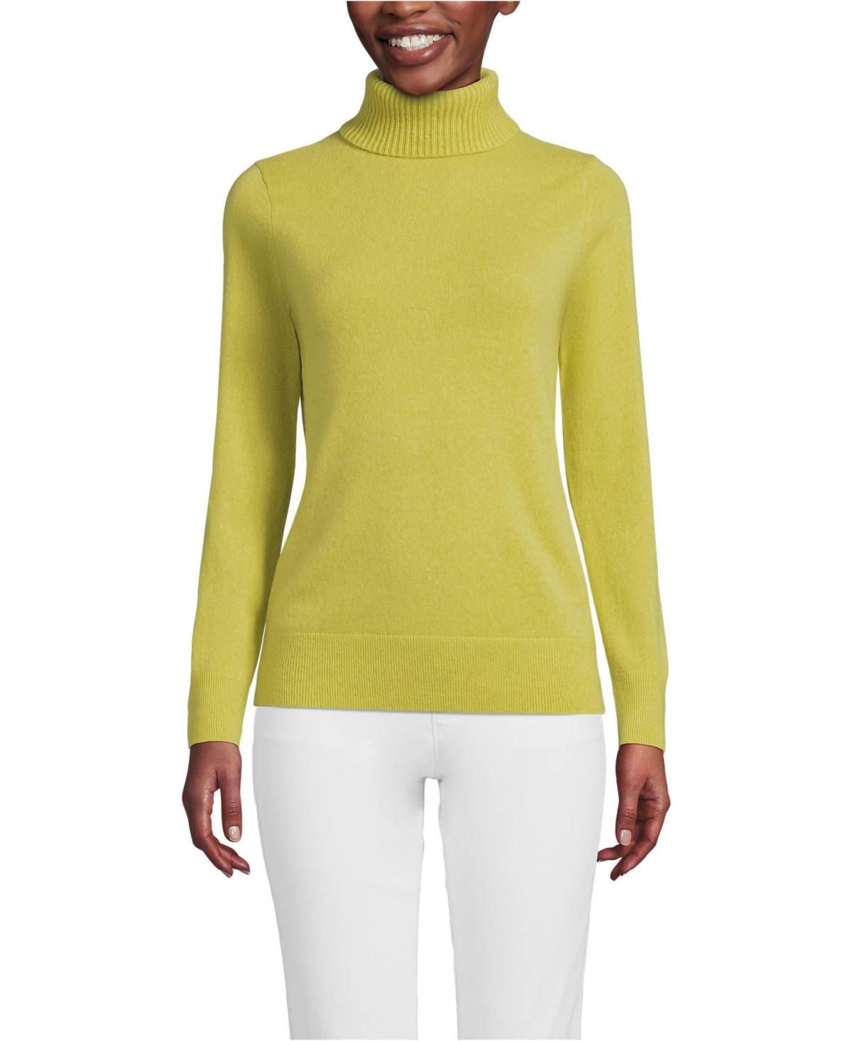 Click here for Lands End Womens Turtleneck Sweater - Bright green... prices