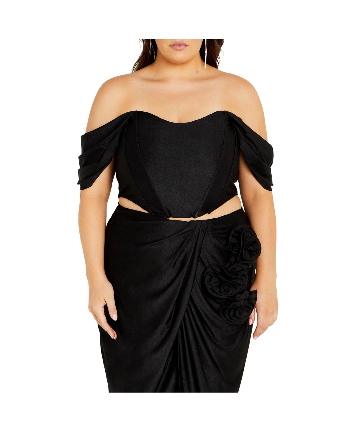 Click here for City Chic Womens Fleur Off Shoulder Fitted Corset... prices