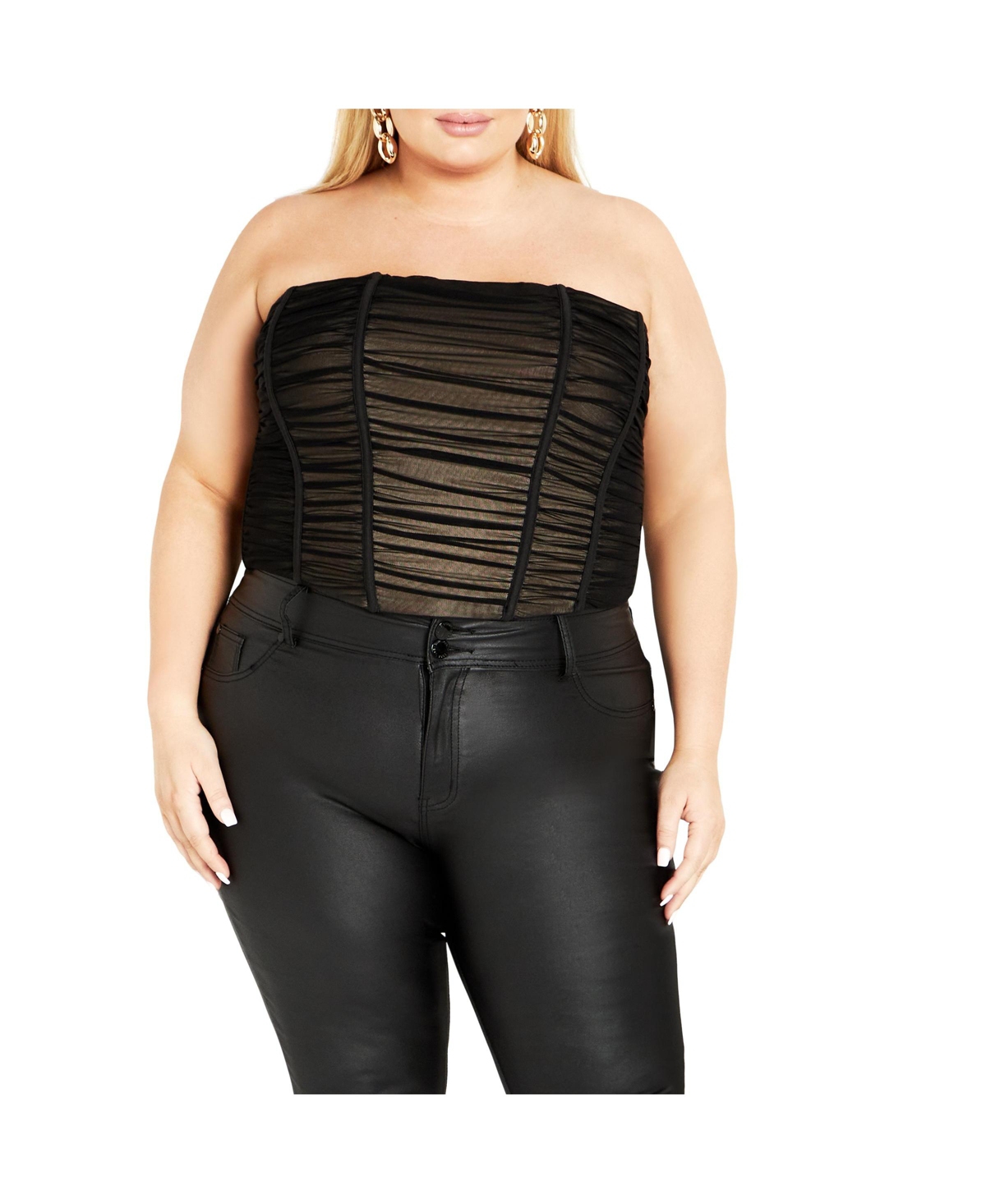 Click here for City Chic Womens Fallon Corset - Black prices