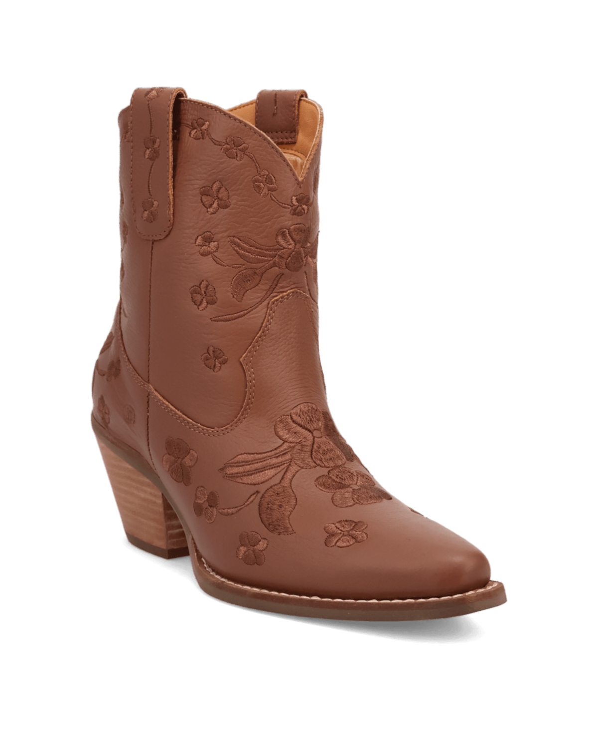 Click here for Dingo Womens Sweetheart Leather Bootie - Brown prices