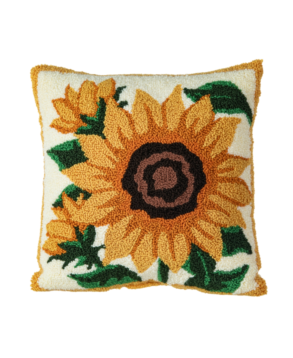Click here for Glitzhome Fall Hooked Sunflower Decorative Pillow... prices