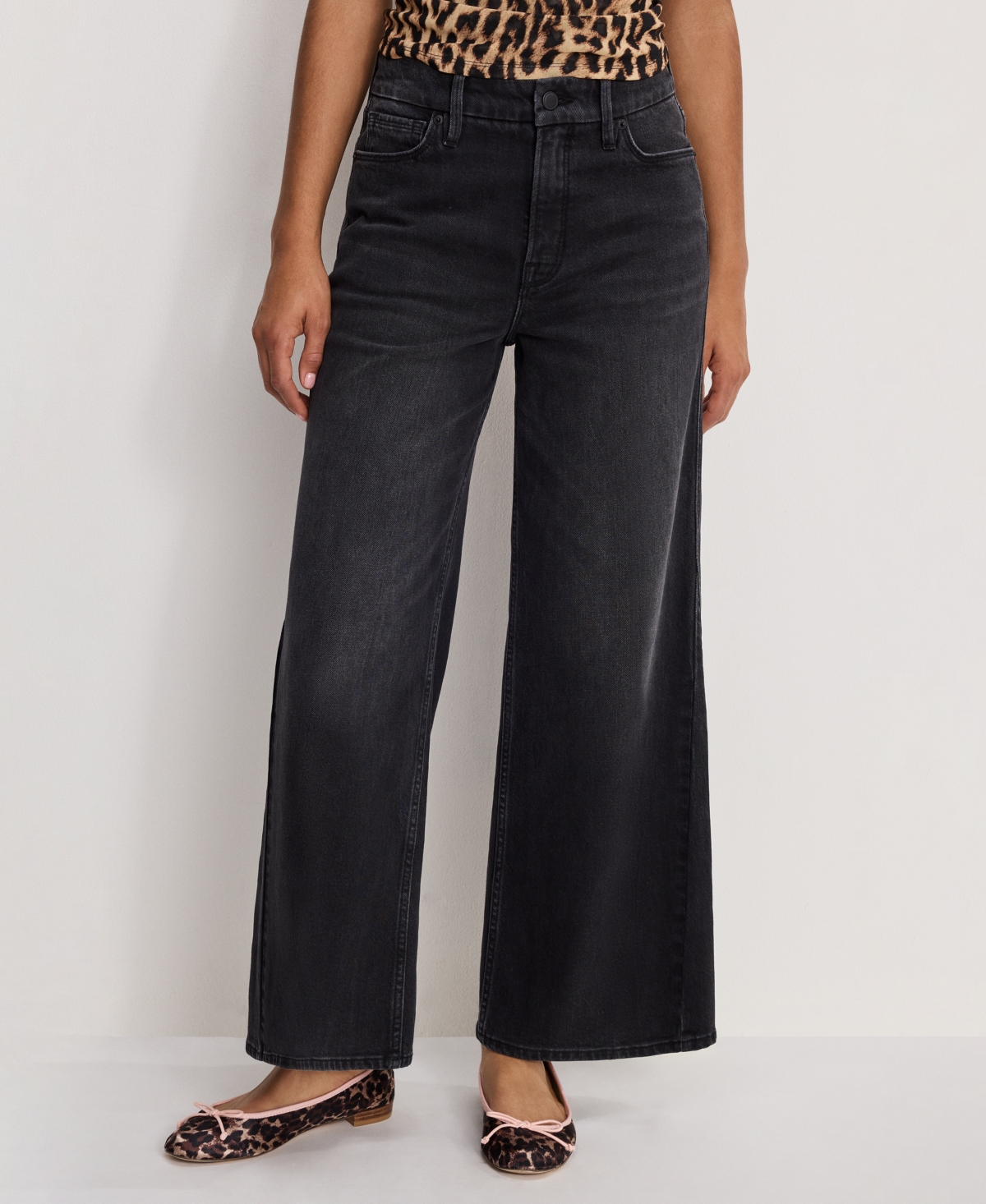 Click here for Good American Womens Skate Cropped Wide Leg Jeans... prices