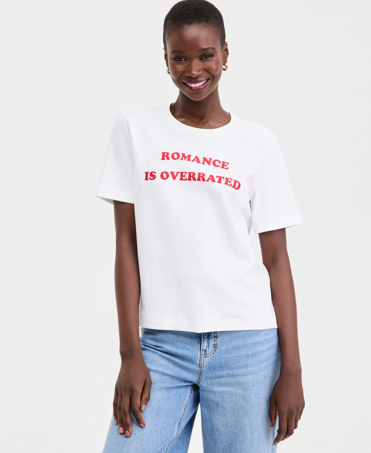 Click here for On 34th Womens Knit Romance Is Overrated T-Shirt... prices
