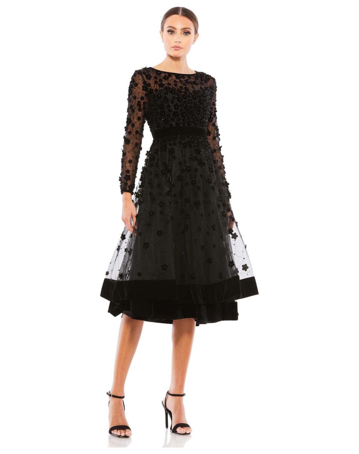 Click here for Womens Embellished Illusion High Neck Long Sleeve... prices