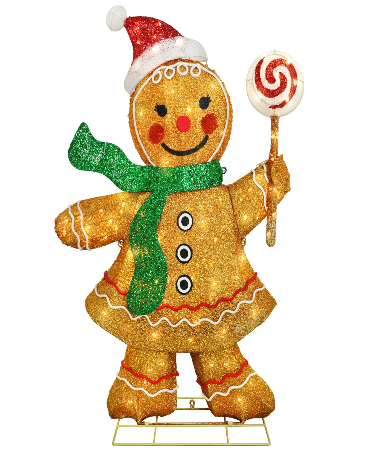 Click here for Puleo International 47 Pre-Lit Outdoor Gingerbread... prices