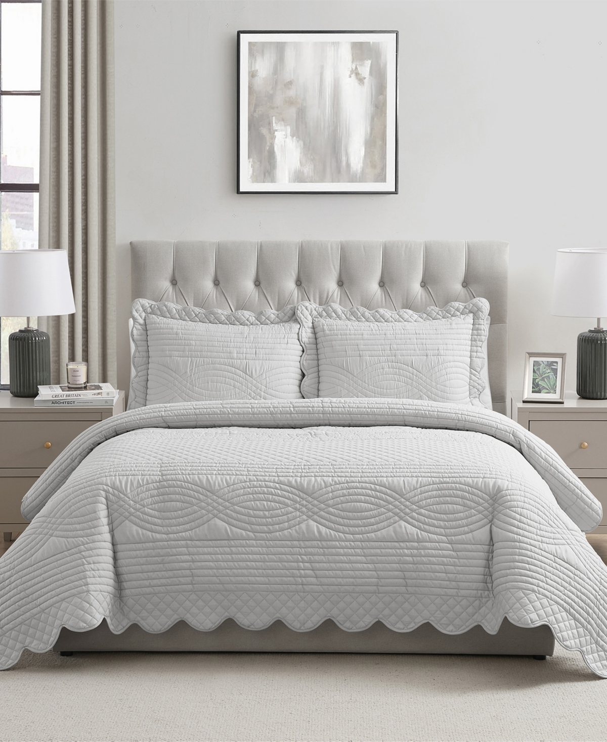 Click here for Vcny Home Scallop Microfiber 2-Pc. Quilt Set  Twin... prices