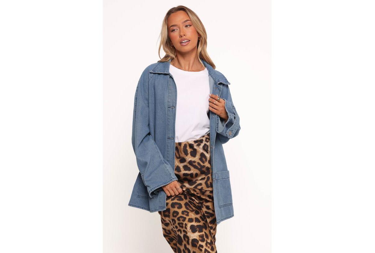 Click here for Petal and Pup Womens Novan Oversized Shacket - Den... prices