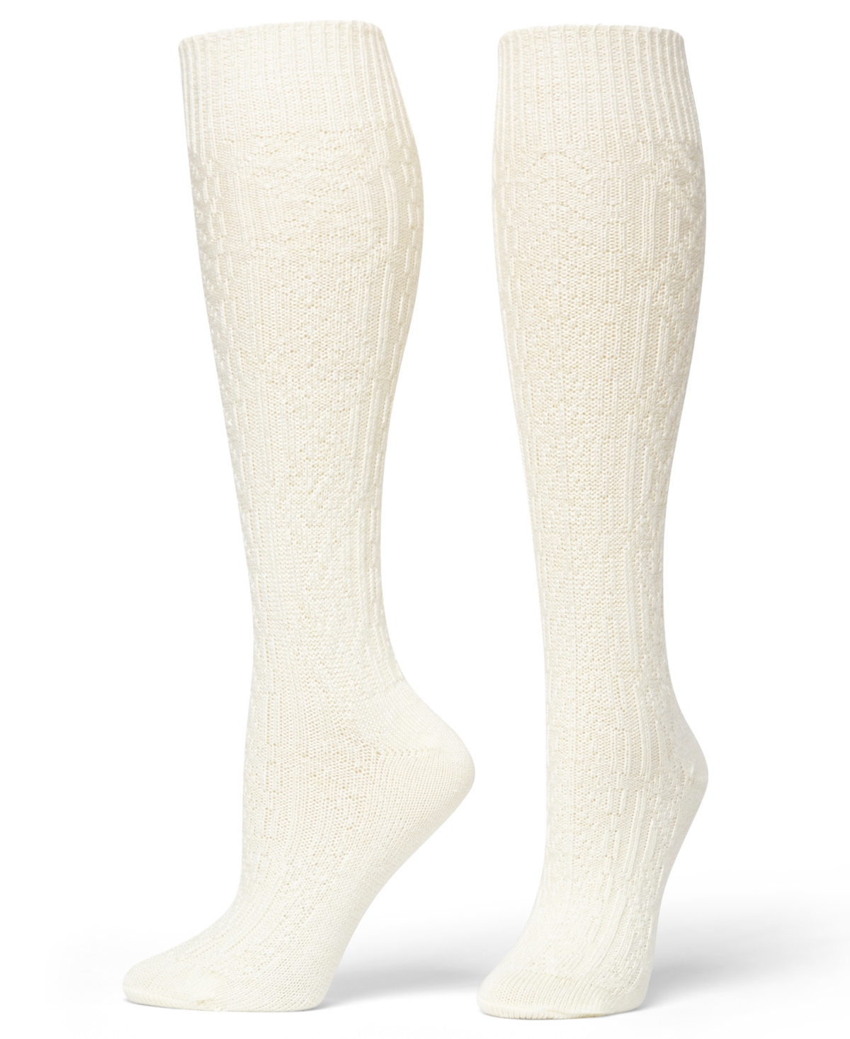 Click here for Hue Womens Cable Knit Knee-High Socks - Ivory prices