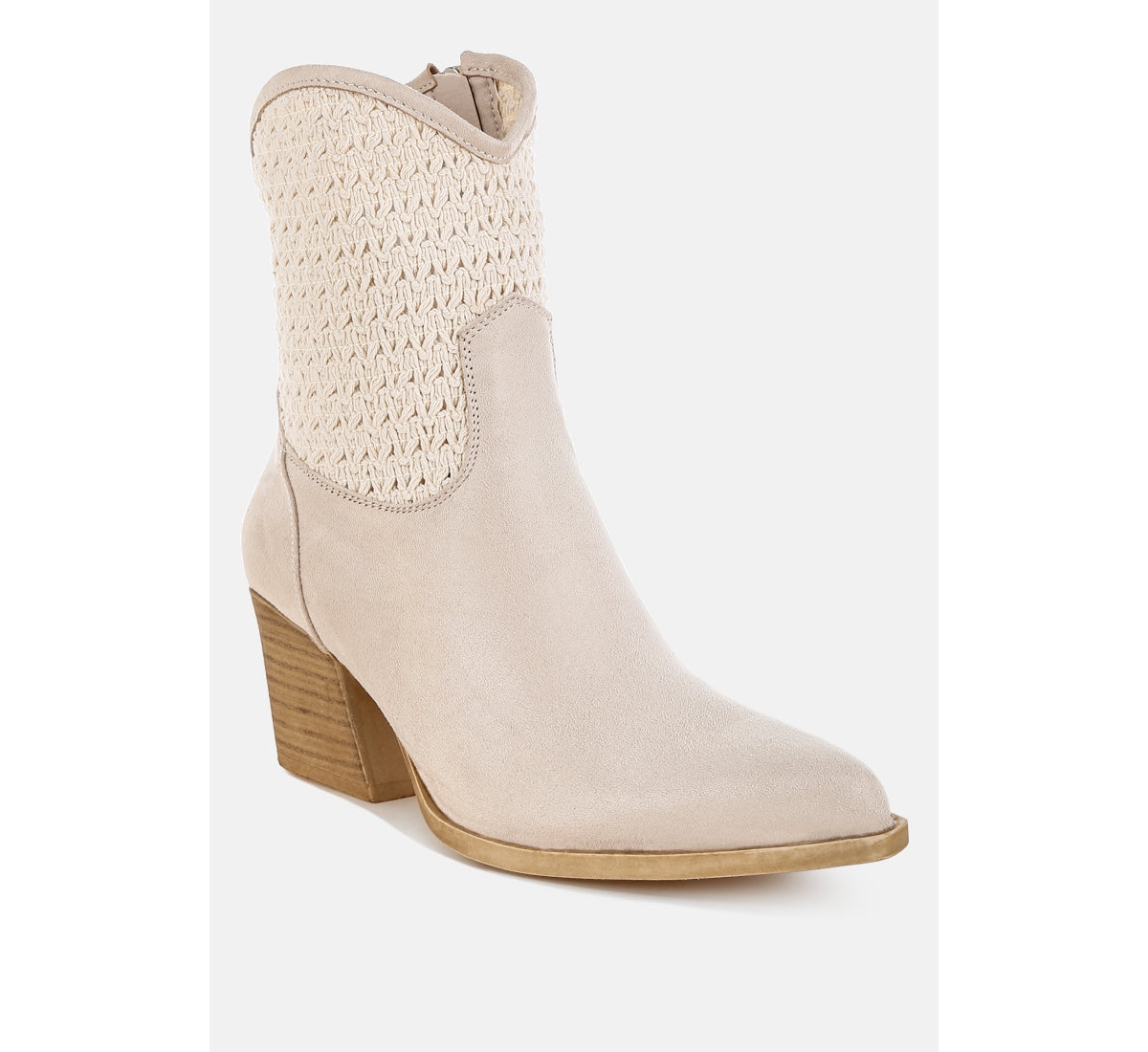 Click here for Bimmy Woven Pointy Western Boots - Brown prices