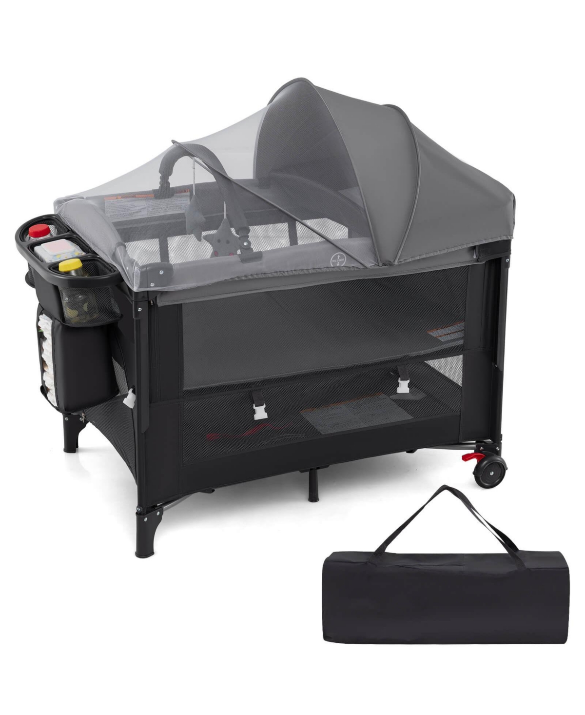 Click here for Costway Baby Bassinet Bedside Crib with Changing T... prices