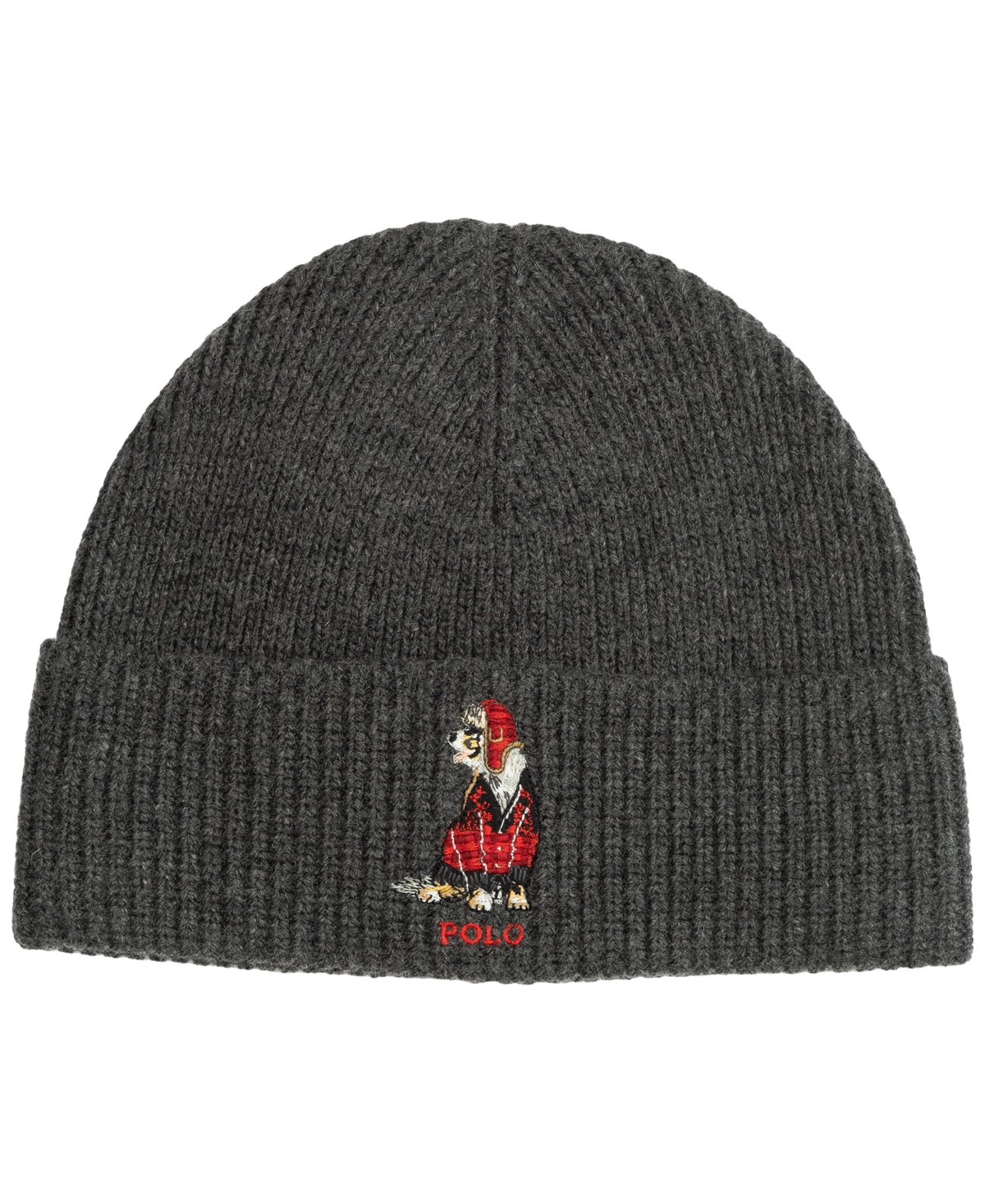 Click here for Polo Ralph Lauren Mens Holiday Dog Beanie Hat - Ch... prices