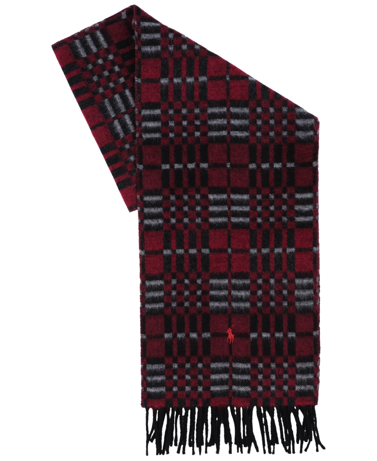 Click here for Polo Ralph Lauren Mens Jacquard Plaid Scarf - Red prices