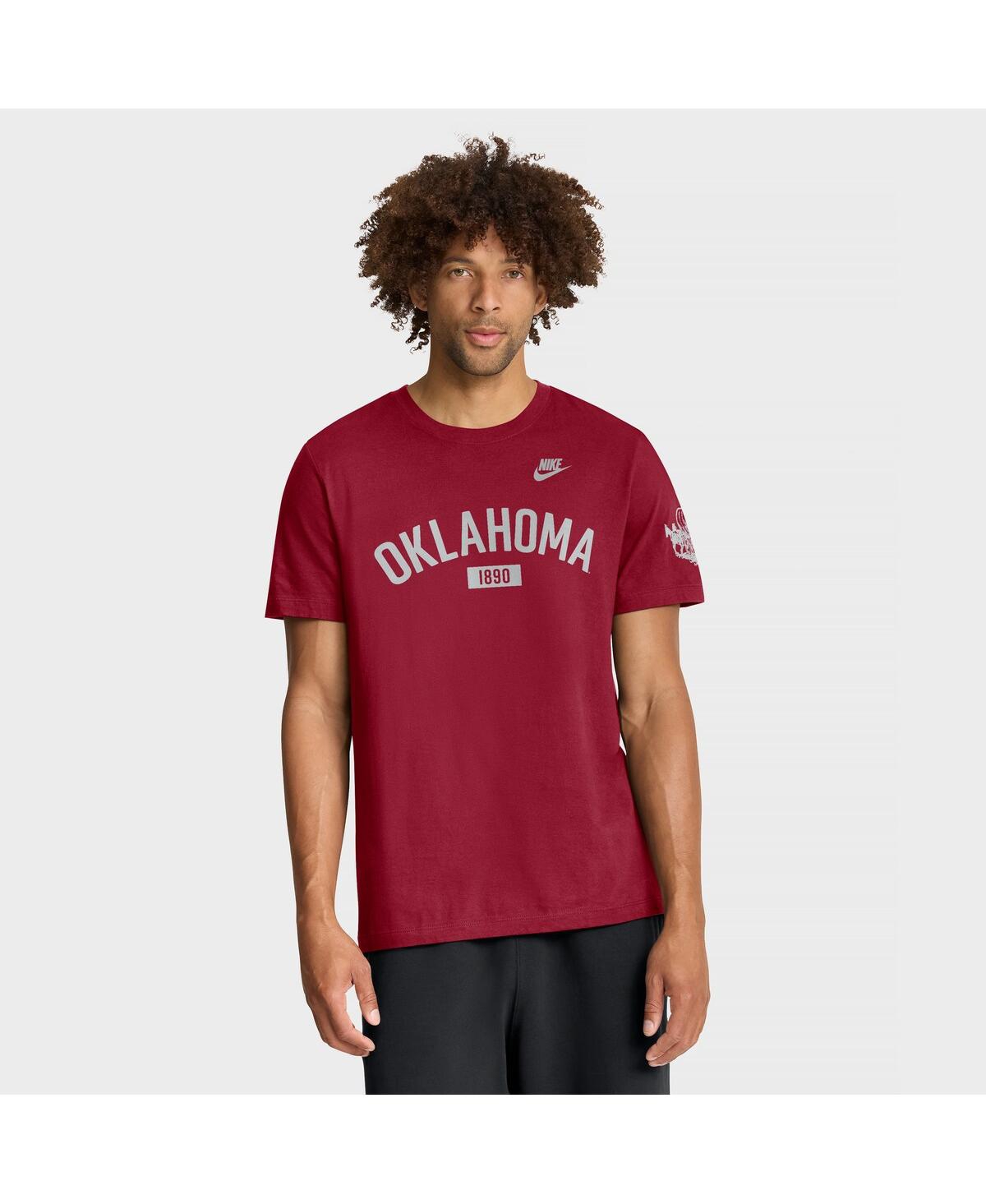Click here for Nike Mens Crimson Oklahoma Sooners Legacy Arch T-S... prices